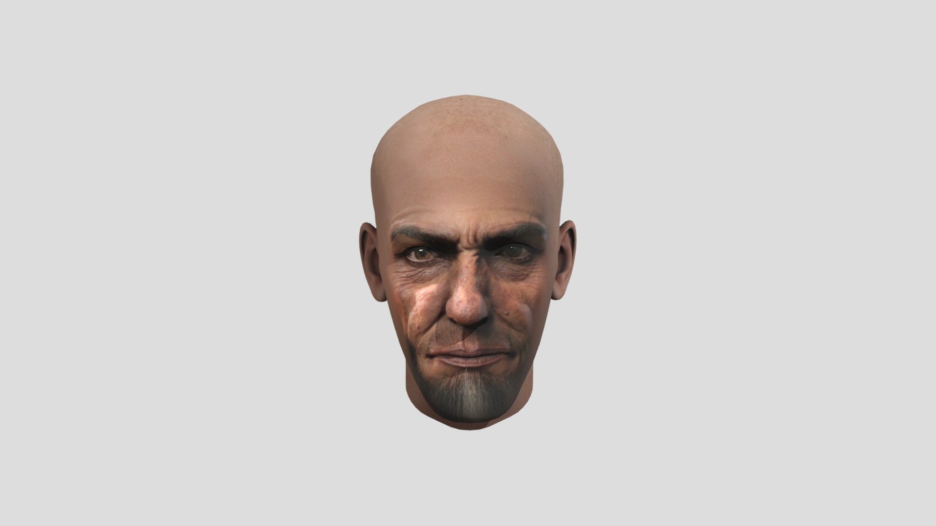 Warrior Male Face with Blendshapes - Download Free 3D model by skullvez ...