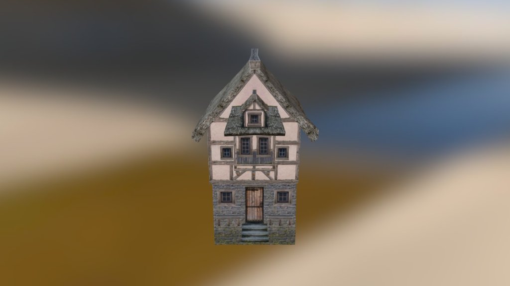 Half-timbered house - 3D model by nastyasemizhon [fe08c7c] - Sketchfab