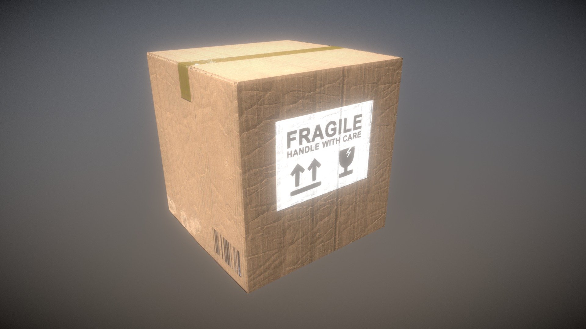 Game Ready Cardboard Box Fragile Low Poly - Buy Royalty Free 3D model ...