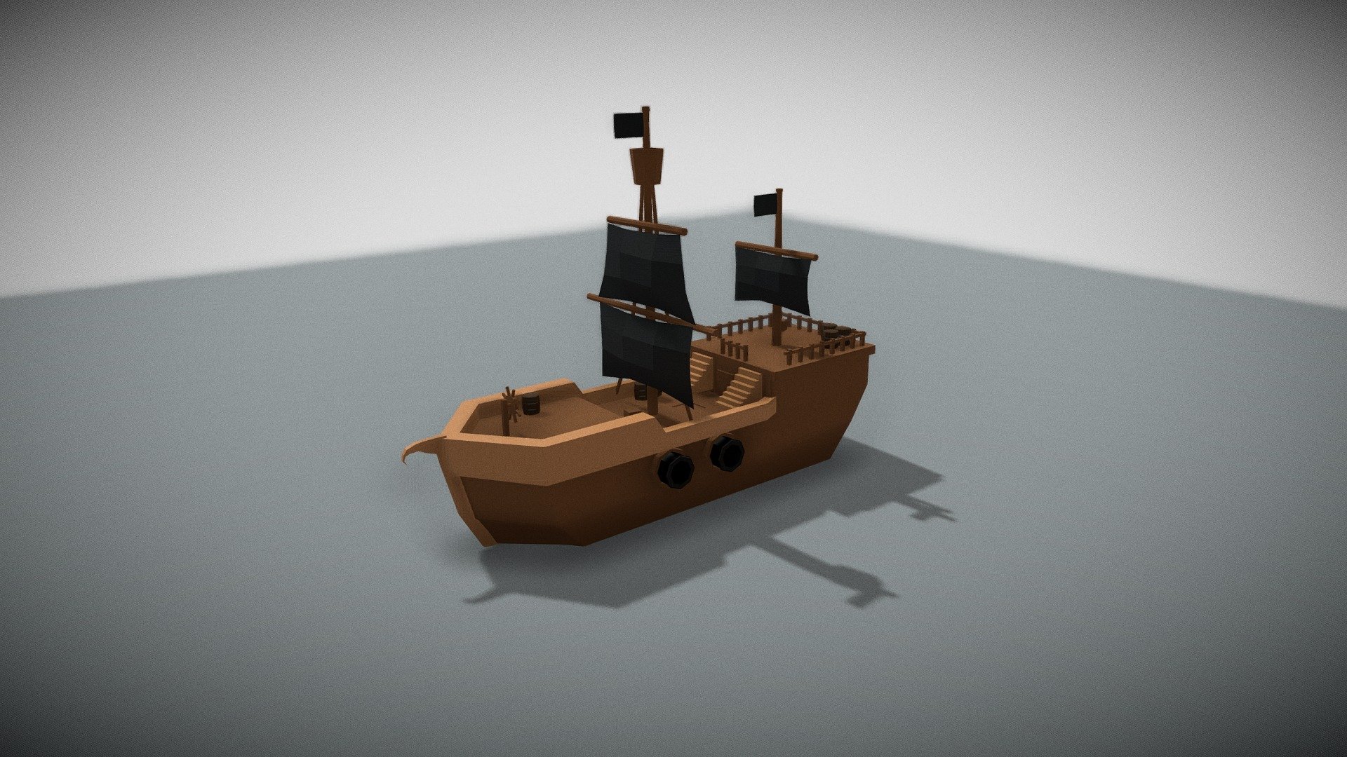 pirate ship - 3D model by galiulinEldar [fe0b824] - Sketchfab