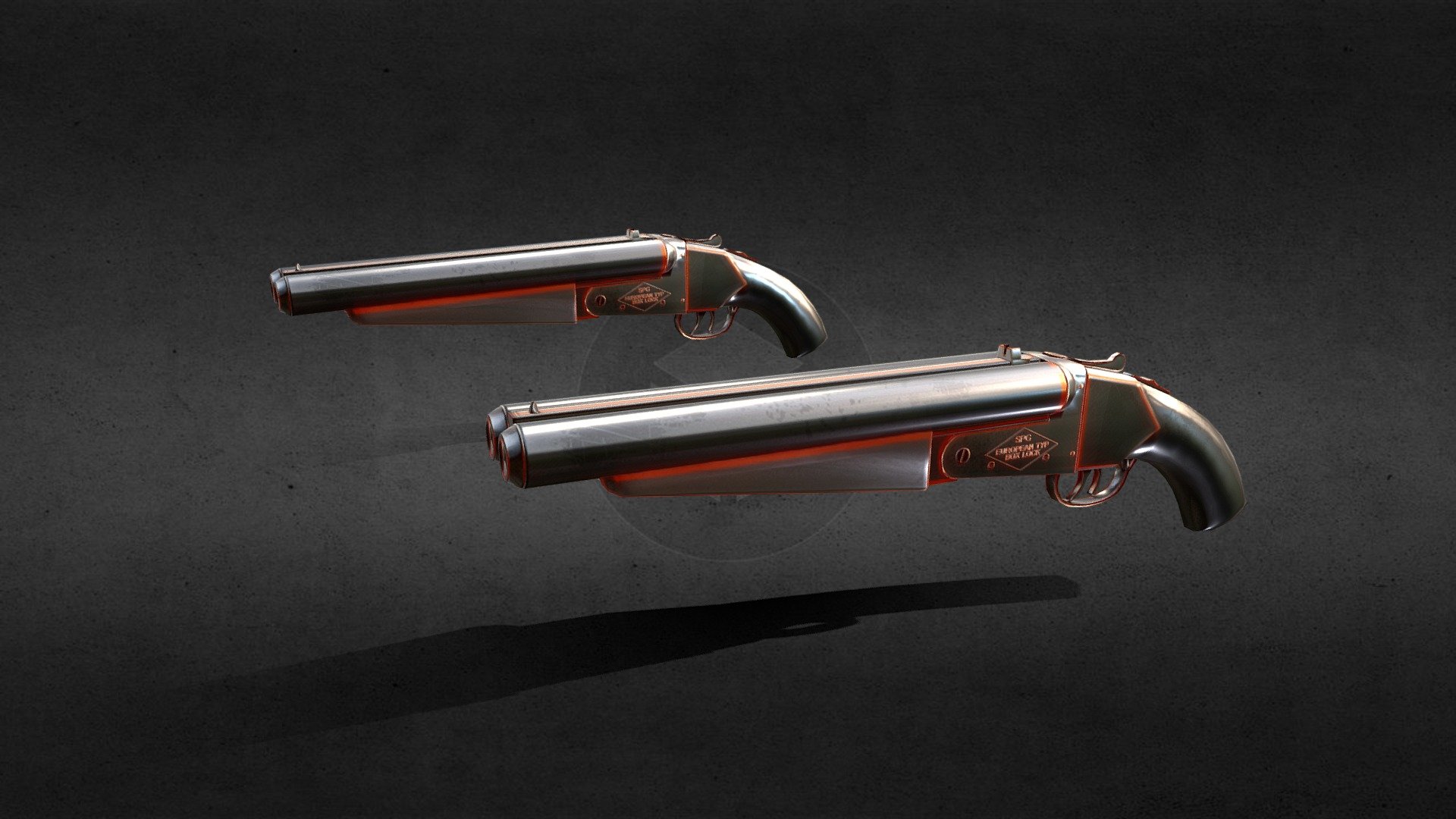 CrossFire's DUAL DOUBLE BARREL-NOBLE SILVER - 3D model by AlxDemento ...