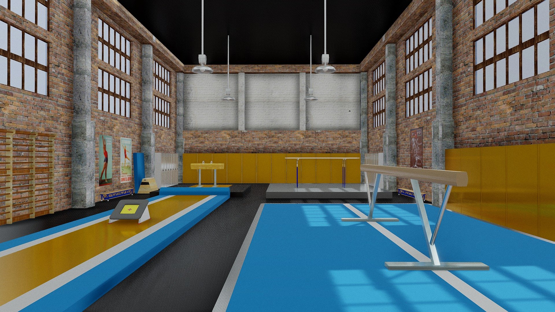 gymnasium - Buy Royalty Free 3D model by okotaru (@loaferspore ...