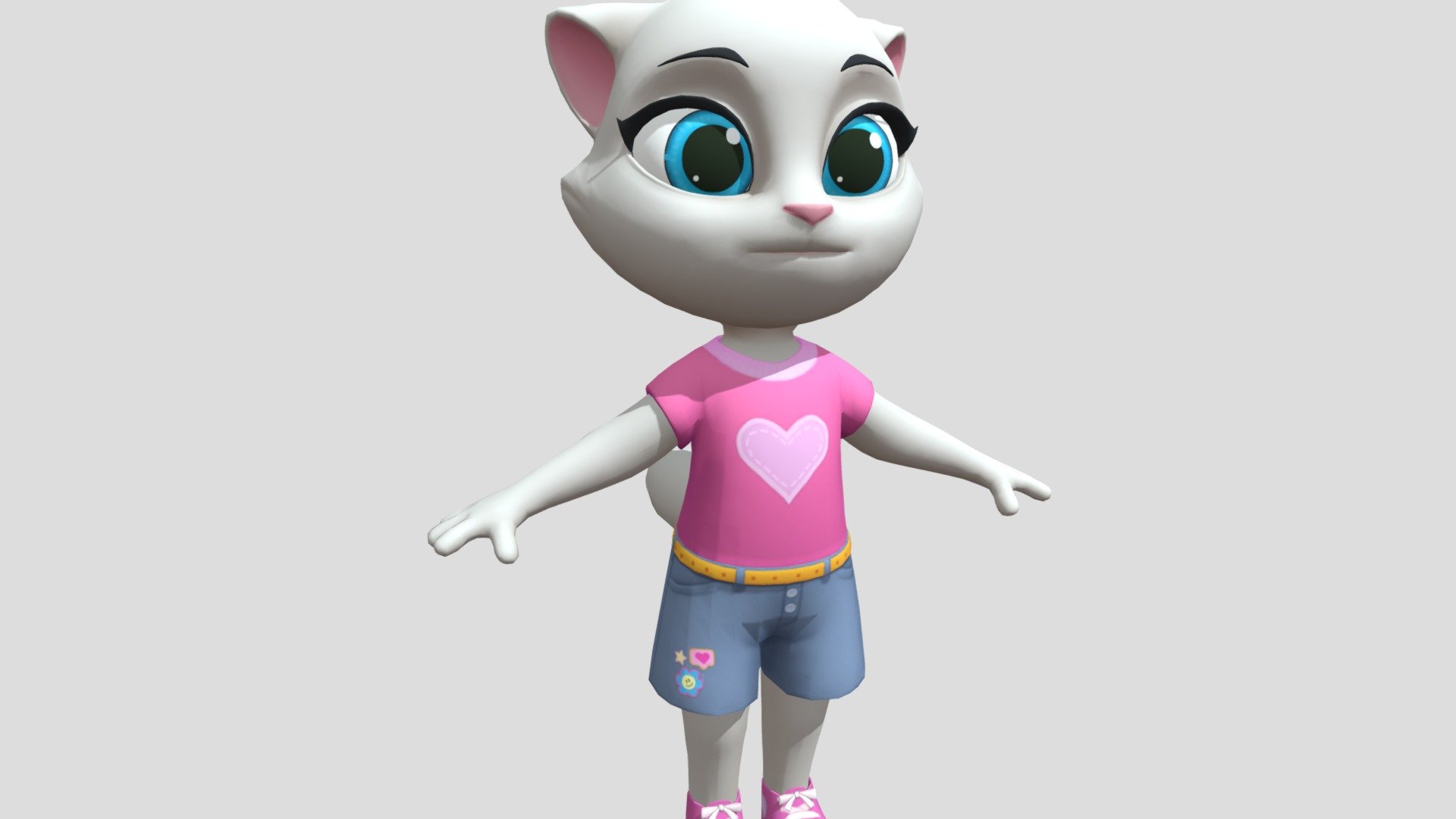 Talking Tom Town Talking Angela - Download Free 3D model by bethann1980 [fe11047] - Sketchfab