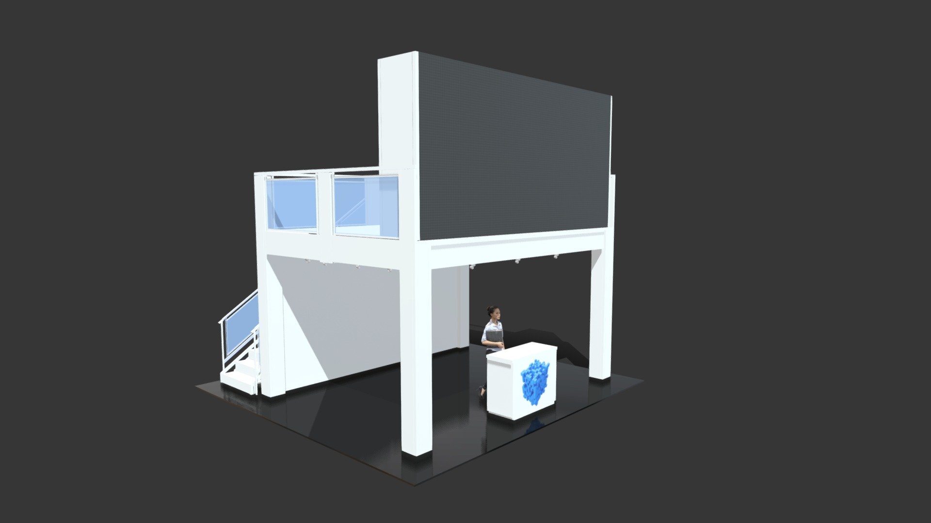 LED Video Wall Double Deck Booth Starting Kit #1 - 3D model by airborne ...