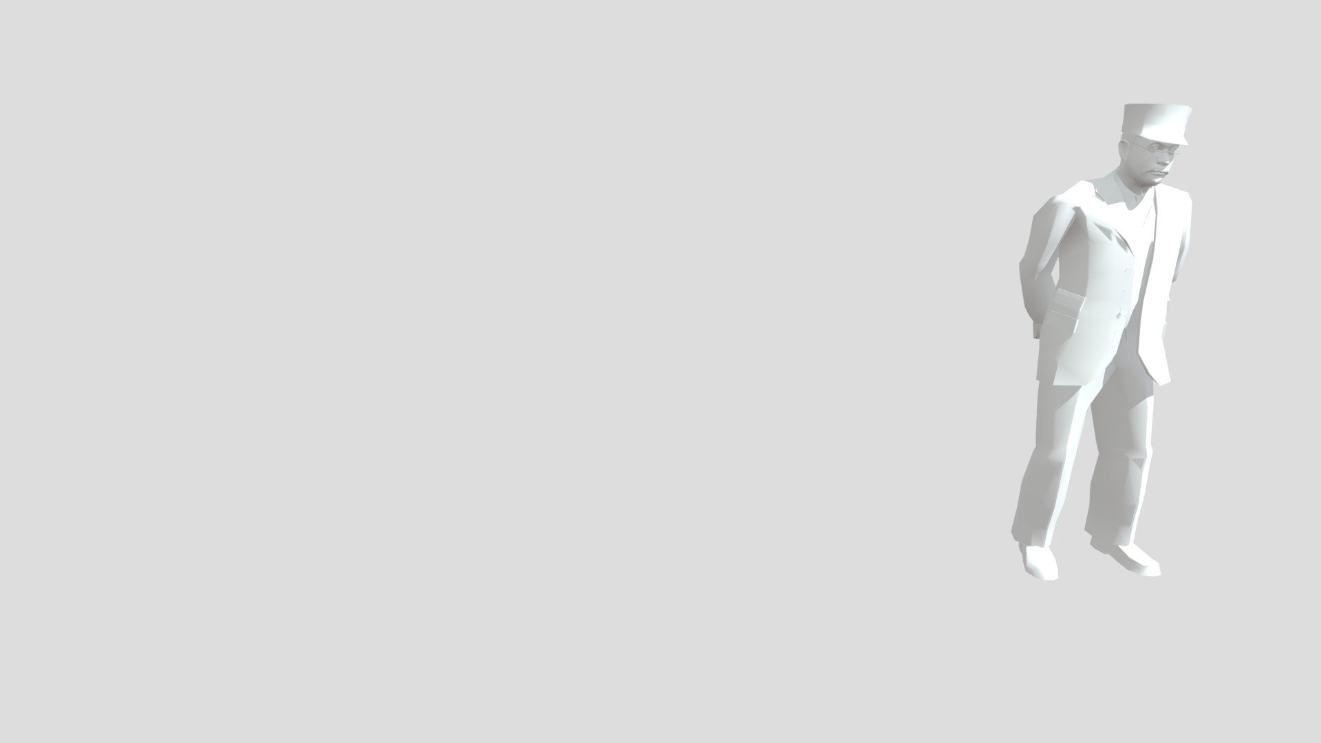 Polar Express Conductor Standing Pose - Download Free 3D model by ...