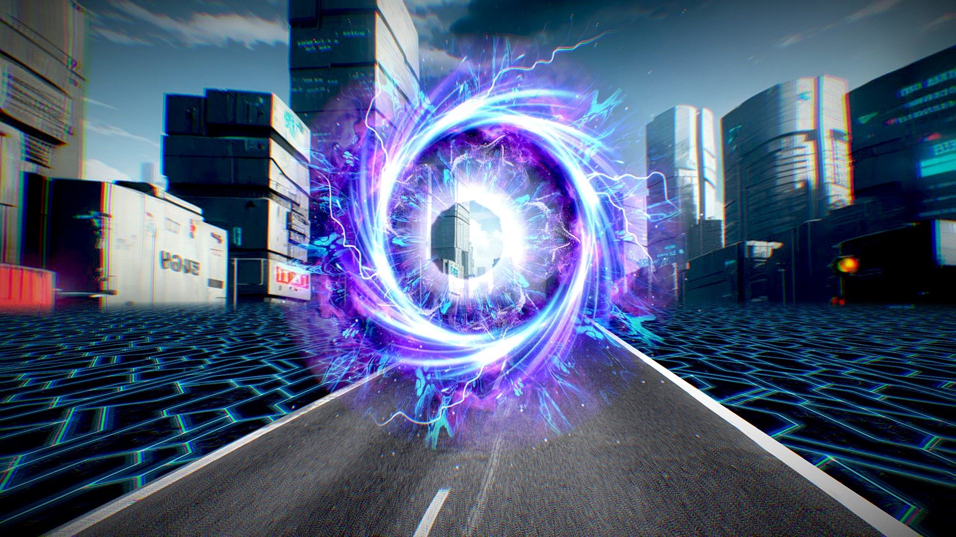 Portal in a city - 3D model by Rob Li (@LiBinZyu) [fe1eca1] - Sketchfab