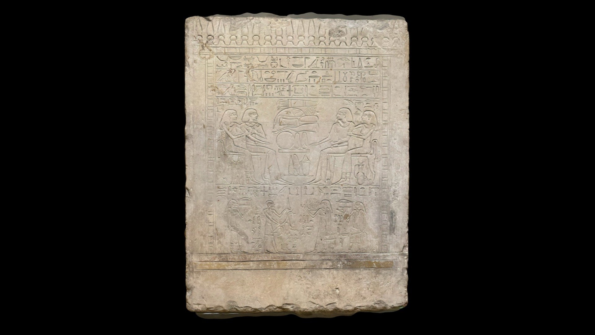 Stela of Ameny - Download Free 3D model by pmanuelian [fe1fe26] - Sketchfab
