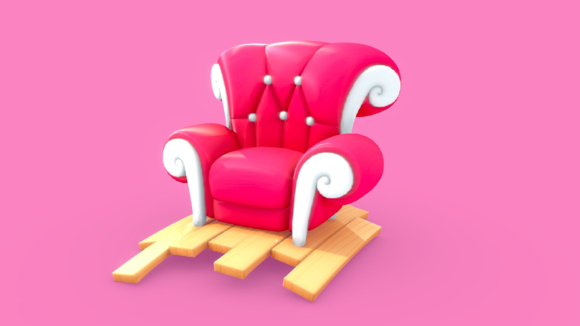Cartoon armchair - 3D model by L3X [fe20c9e] - Sketchfab