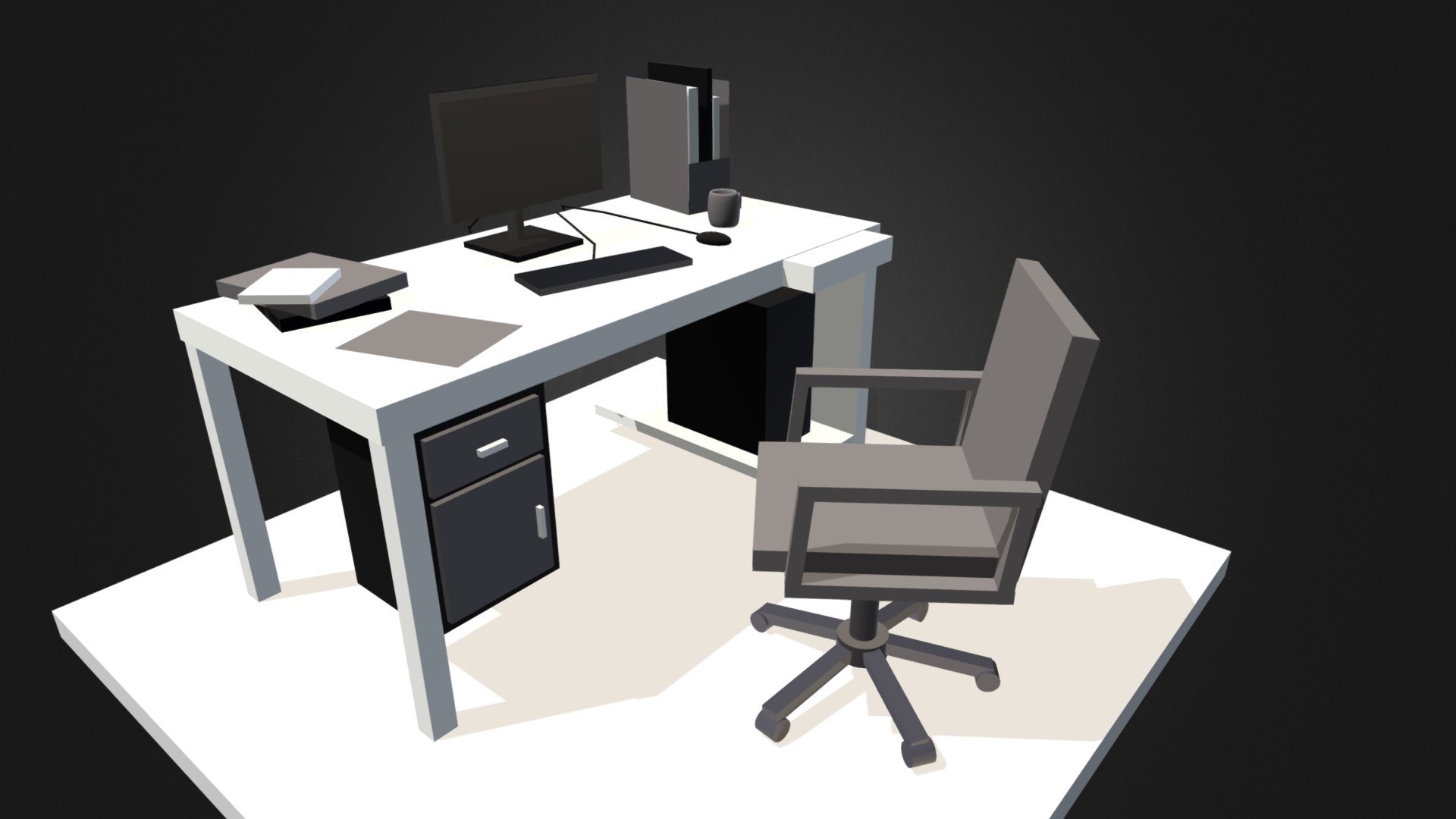 Office Desk Primitive - 3D model by neuro99 [fe21a18] - Sketchfab