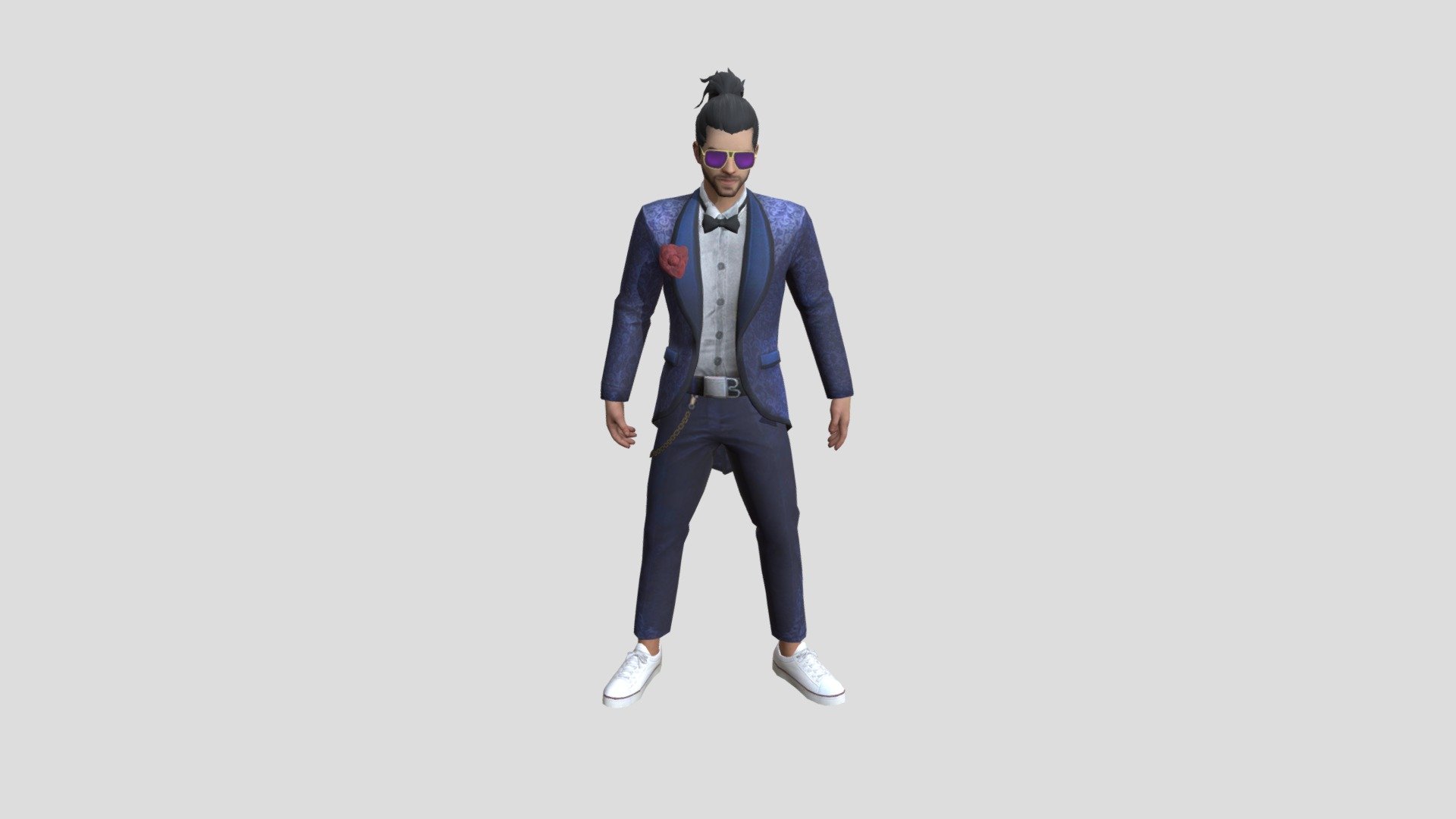 freefire blue suit 3d models by pace gaming ff - Download Free 3D model ...