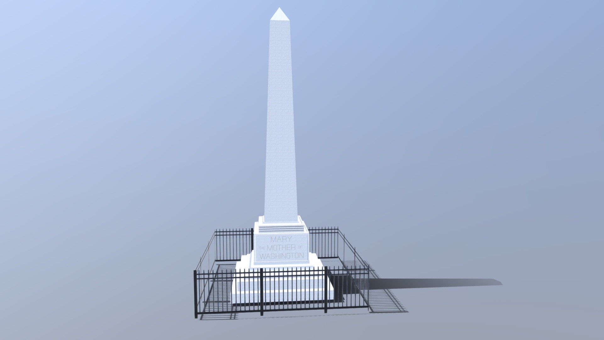 Mary Washington Monument - 3D model by hstonge [fe23c5e] - Sketchfab