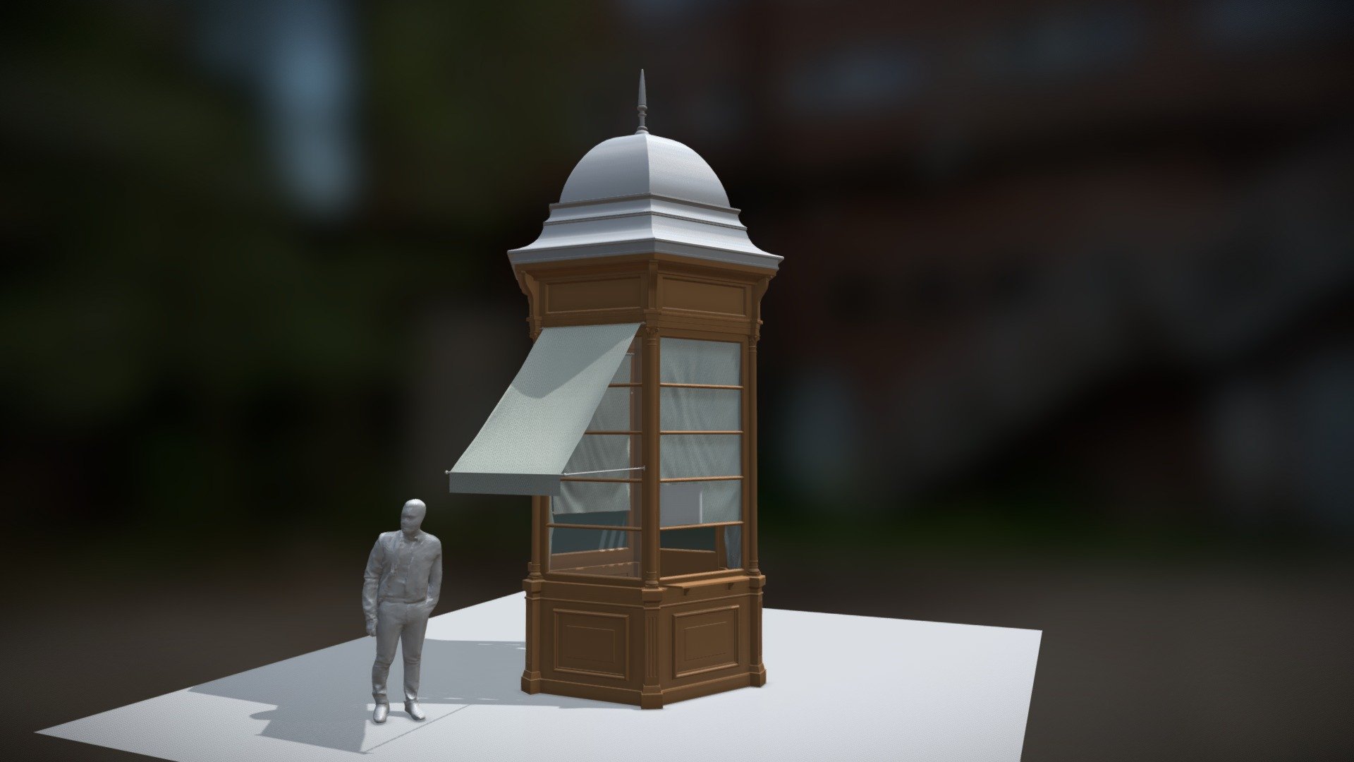 Antique street cabin - 3D model by yury.m [fe24953] - Sketchfab