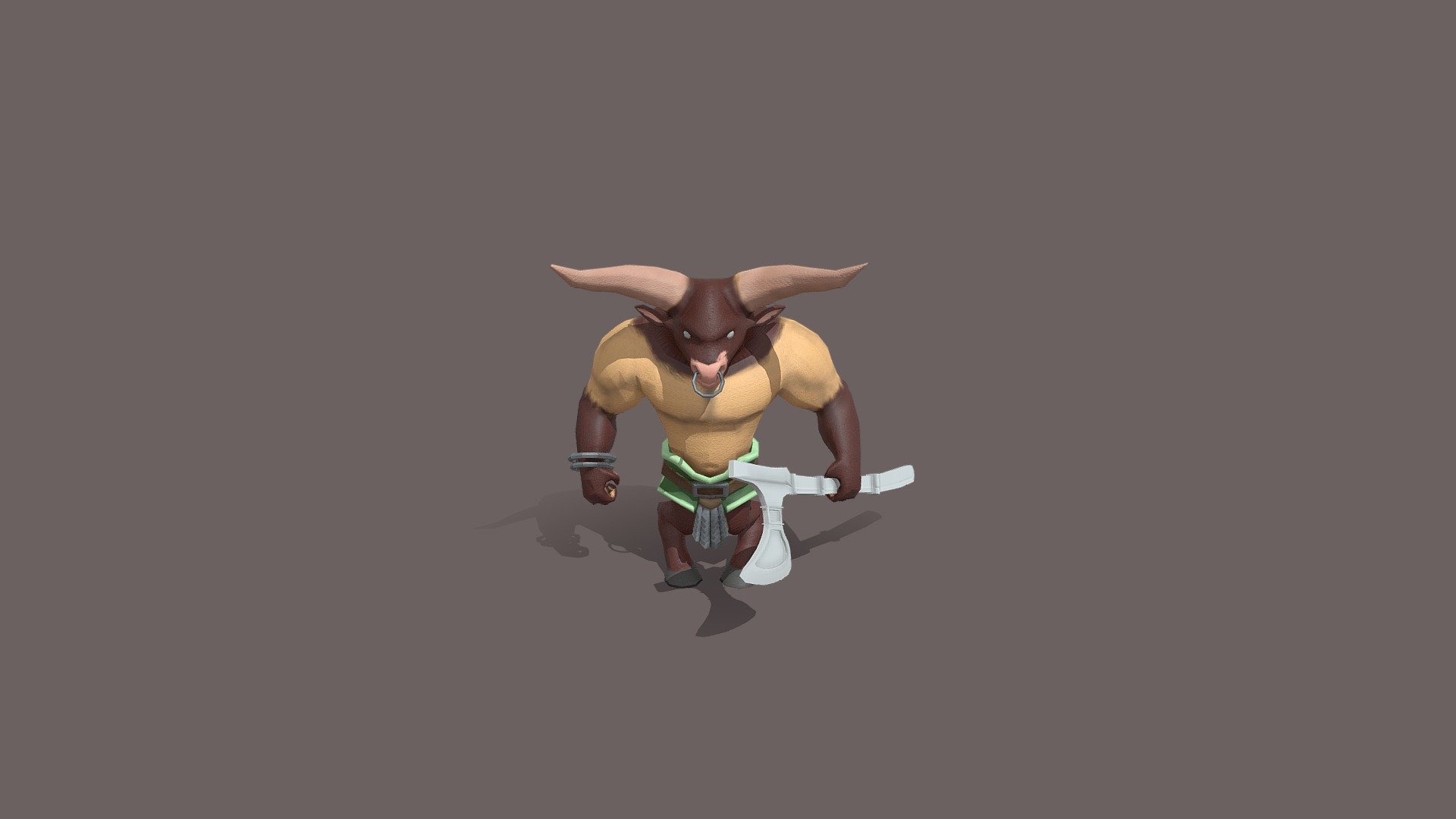 low poly Minotaur - Download Free 3D model by quyennghiem2610 [fe2a0c2 ...