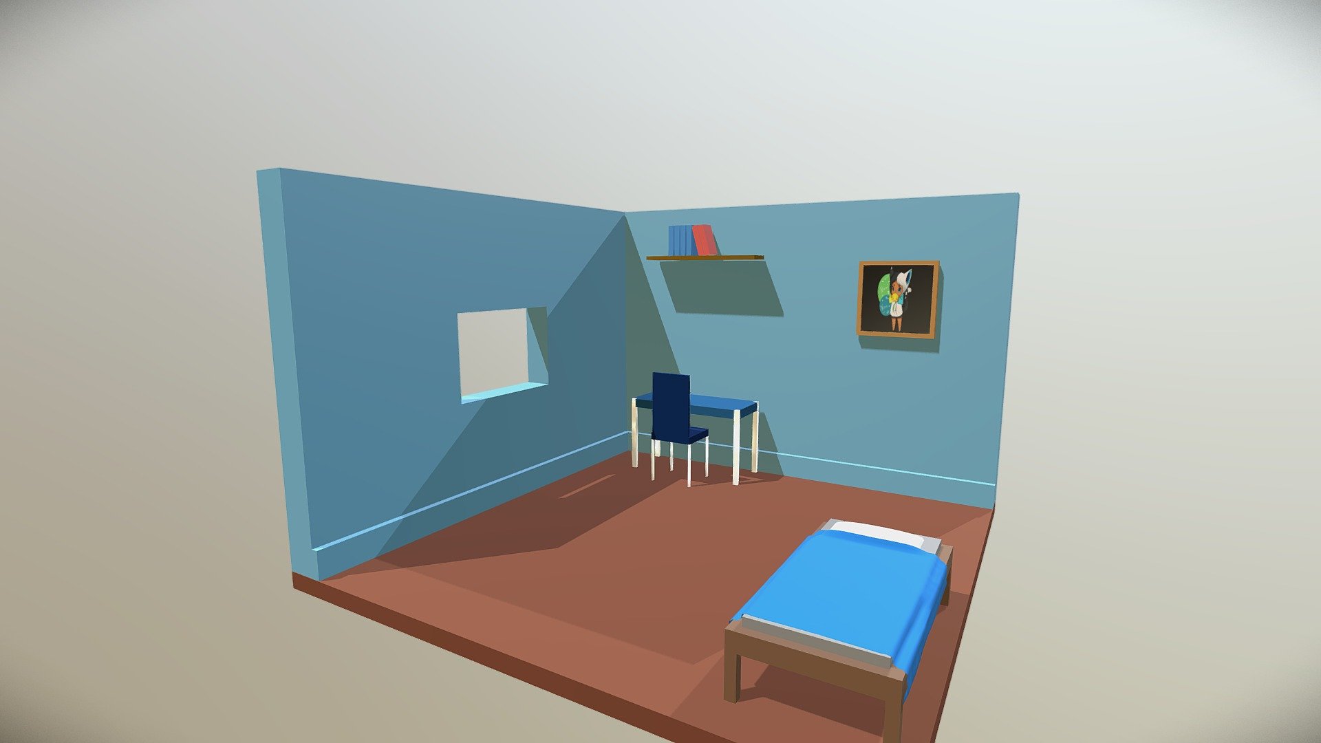 First Simple Room - 3D model by BlueZombies [fe2ac19] - Sketchfab