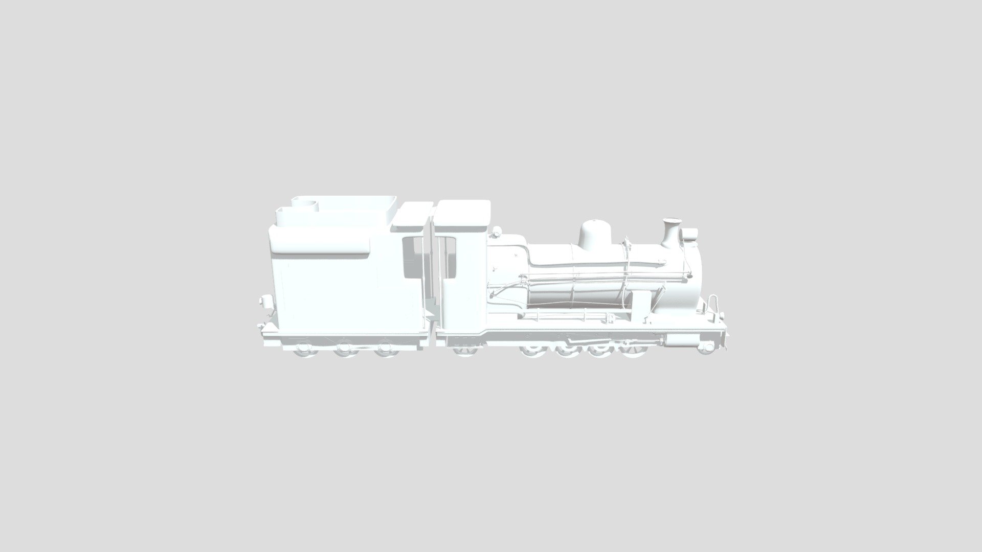 Train Steam Engine with textures - 3D model by Ghumman_Designs [fe2b299 ...