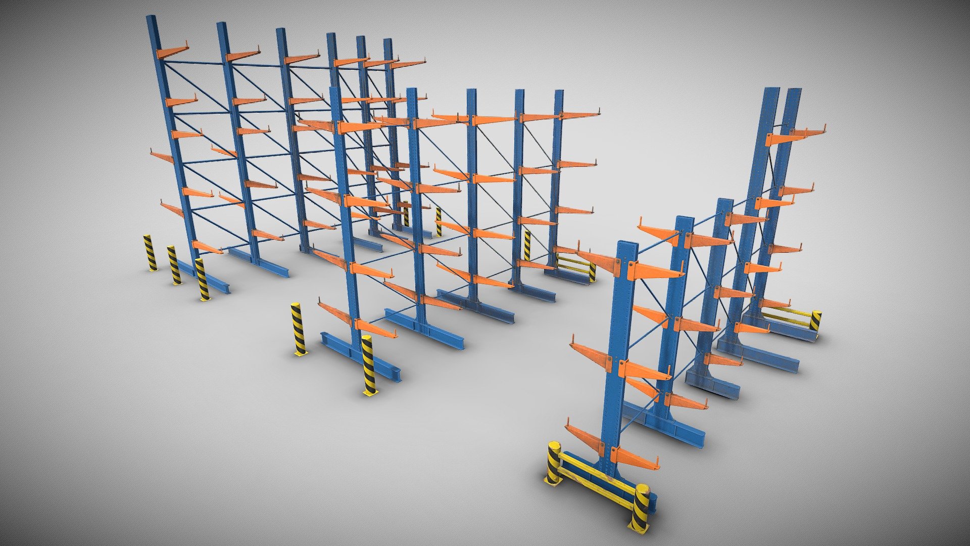 Cantilever Racking System - Modular Assets - Buy Royalty Free 3D model ...