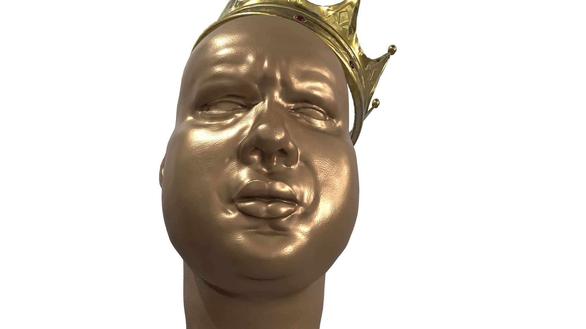 Notorious B.I.G Biggie 3D Head Sculpt - Buy Royalty Free 3D model by ...