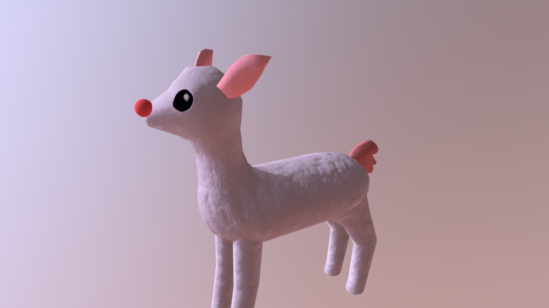 Reindeer. Low Poly #3December-Reindeer - 3D model by Mansikka [fe2f76c ...