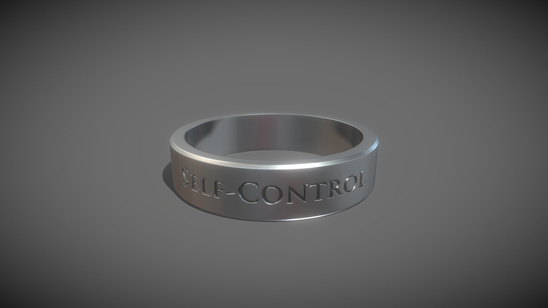 Self-Control Ring Silver - Buy Royalty Free 3D model by Sandeep ...