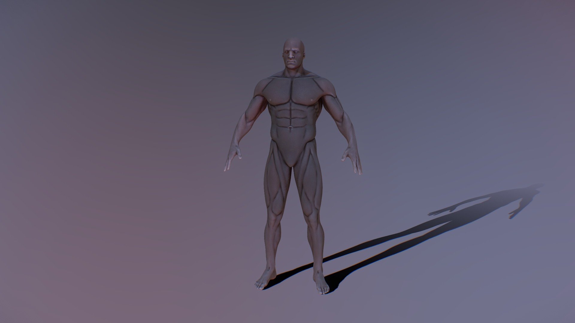 BODY MALE low poly baked 4k textures - Download Free 3D model by ...
