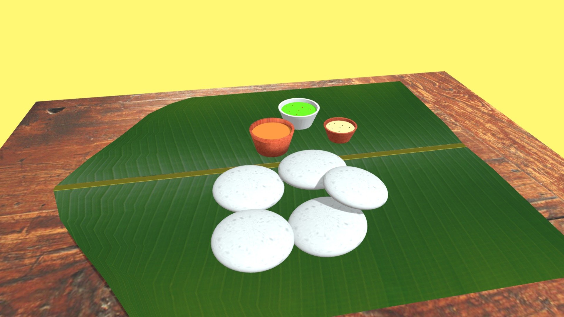 Idli South Indian food - Download Free 3D model by AMBROOOSE [fe31b3f ...