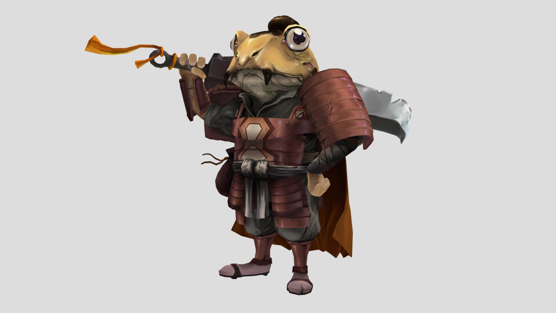 Samurai Frog - 3D model by ewerton.ruth [fe33330] - Sketchfab