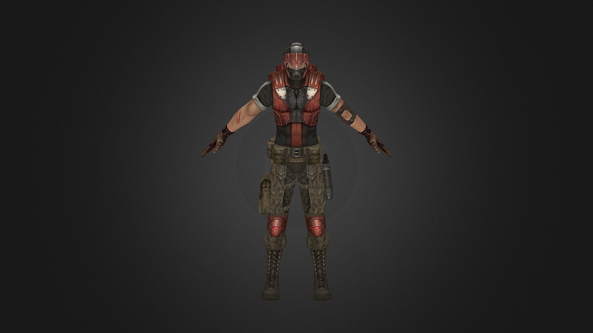 10th Anniversary Red Character Human - 3D model by Dimac [fe335df ...