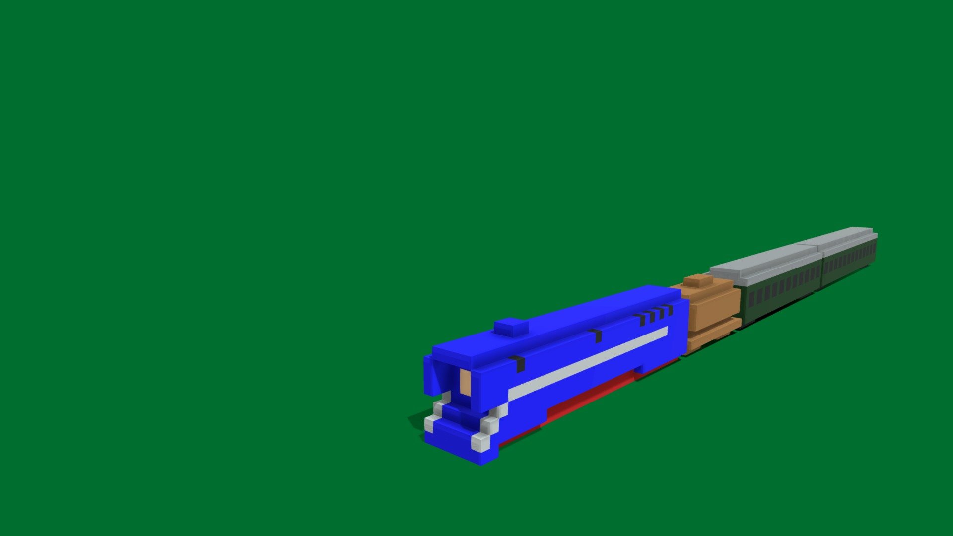 Low poly voxel train - Download Free 3D model by pála vedcom ...