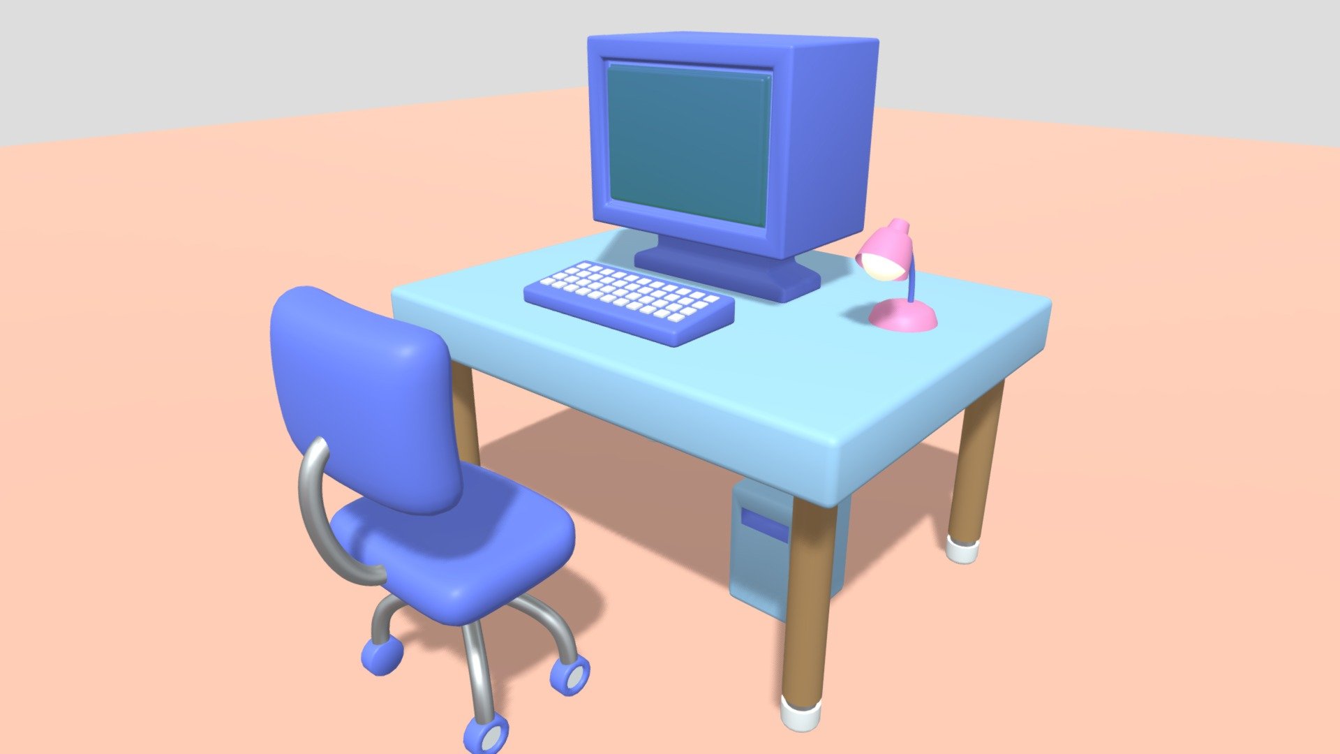 Desk - Download Free 3D model by tsutomu.saito [fe35c27] - Sketchfab