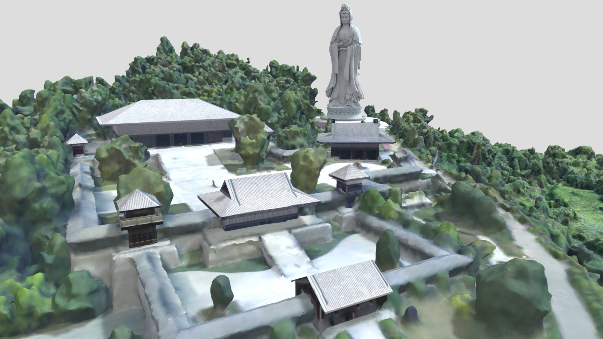 Tsz Shan Monastery - 4 Tiles + 1 Individual - Download Free 3D model by ...