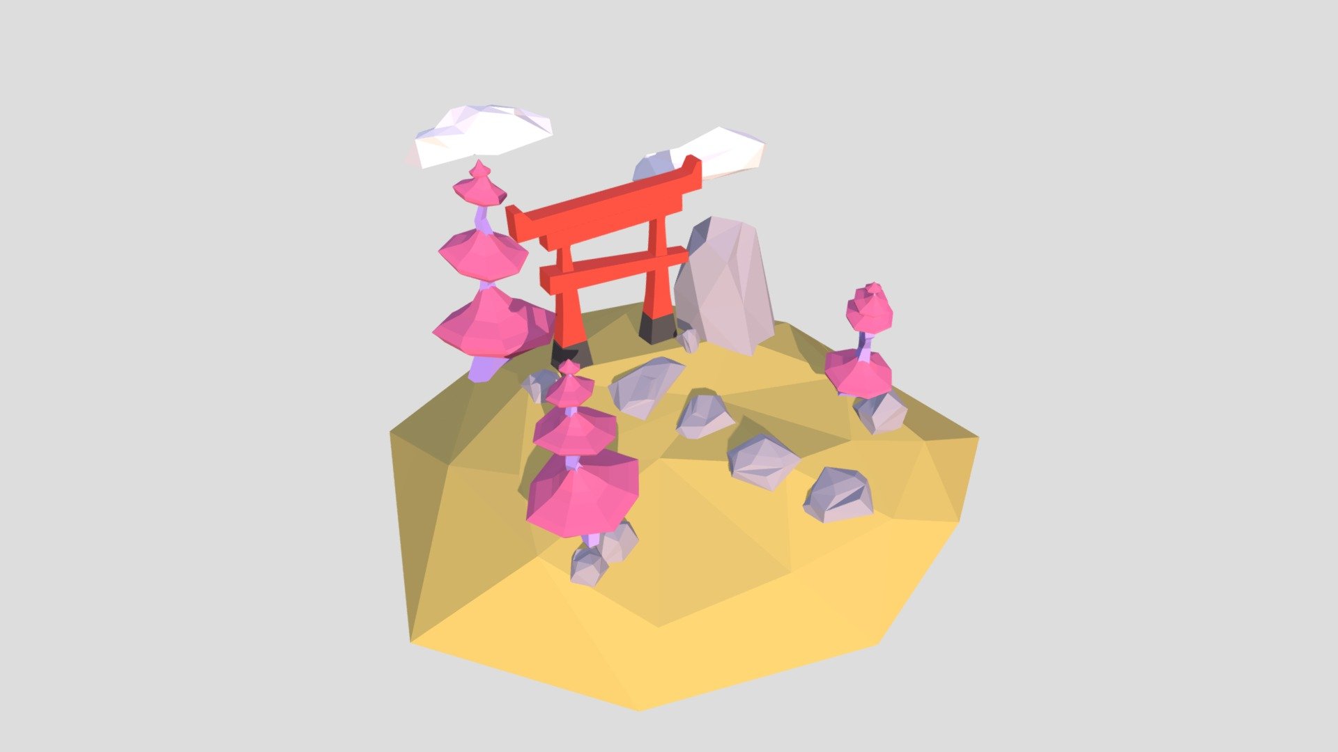 Japanese garden - 3D model by karydegollado [fe3b0da] - Sketchfab