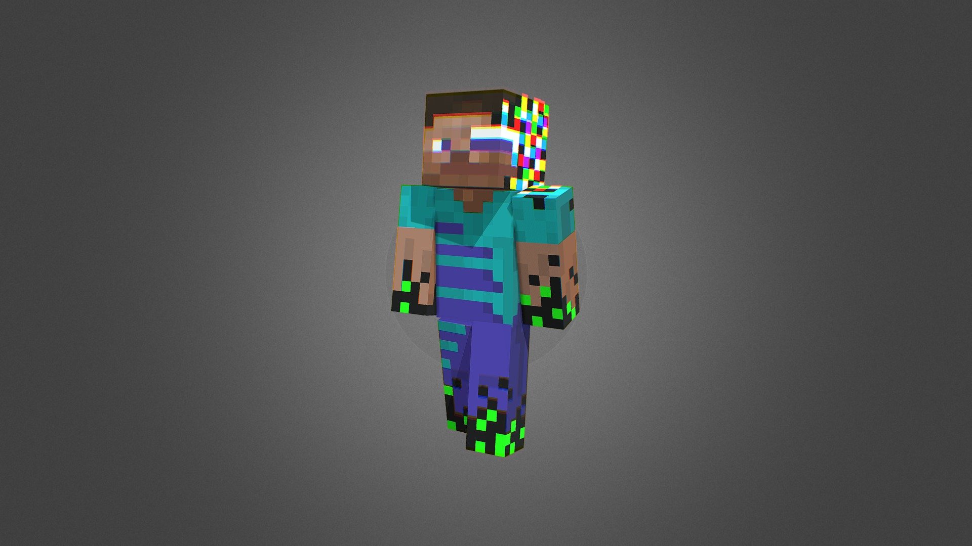Glitched Steve Skin - 3D model by sebastiansantamaura [fe3b8a0] - Sketchfab