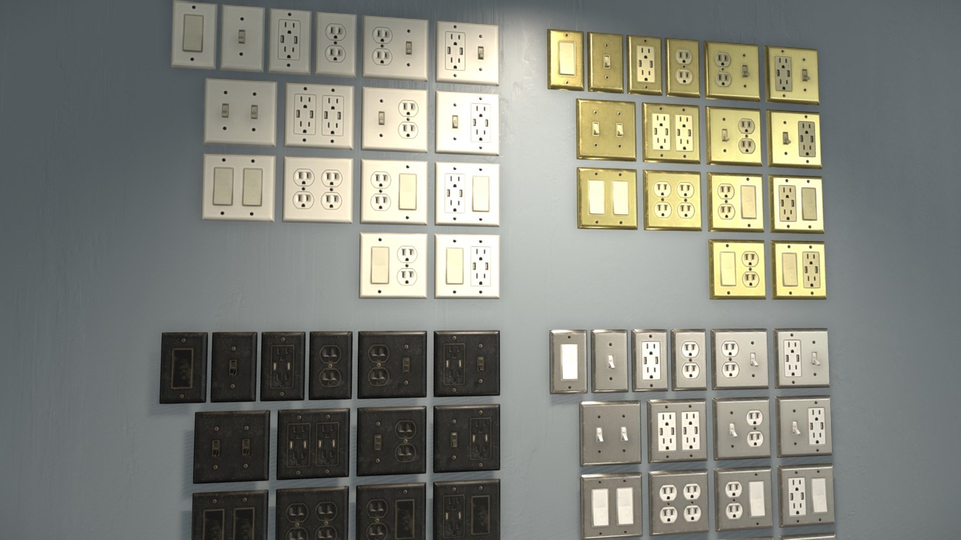 Electircal Outlets and Switches - Buy Royalty Free 3D model by ...