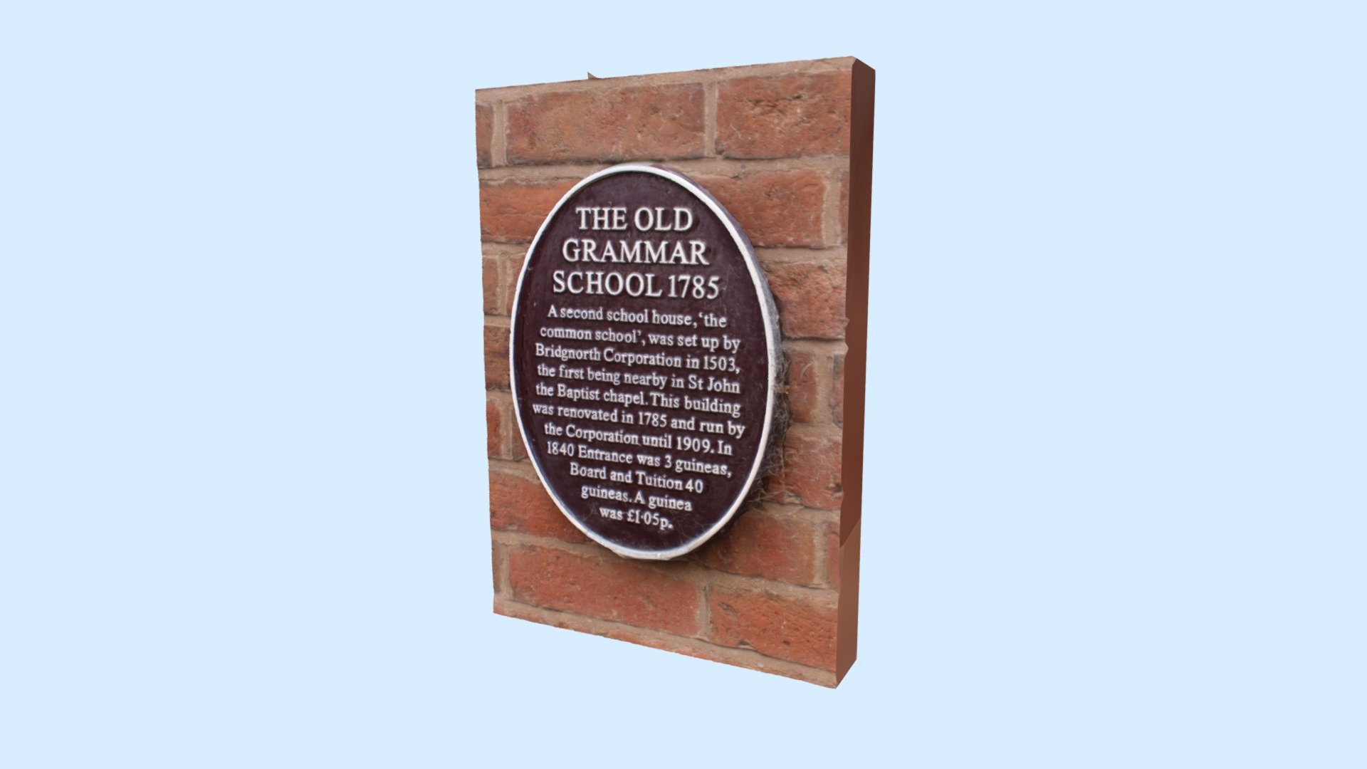 The Old Grammar School Plaque - Download Free 3D model by Bob Currie ...