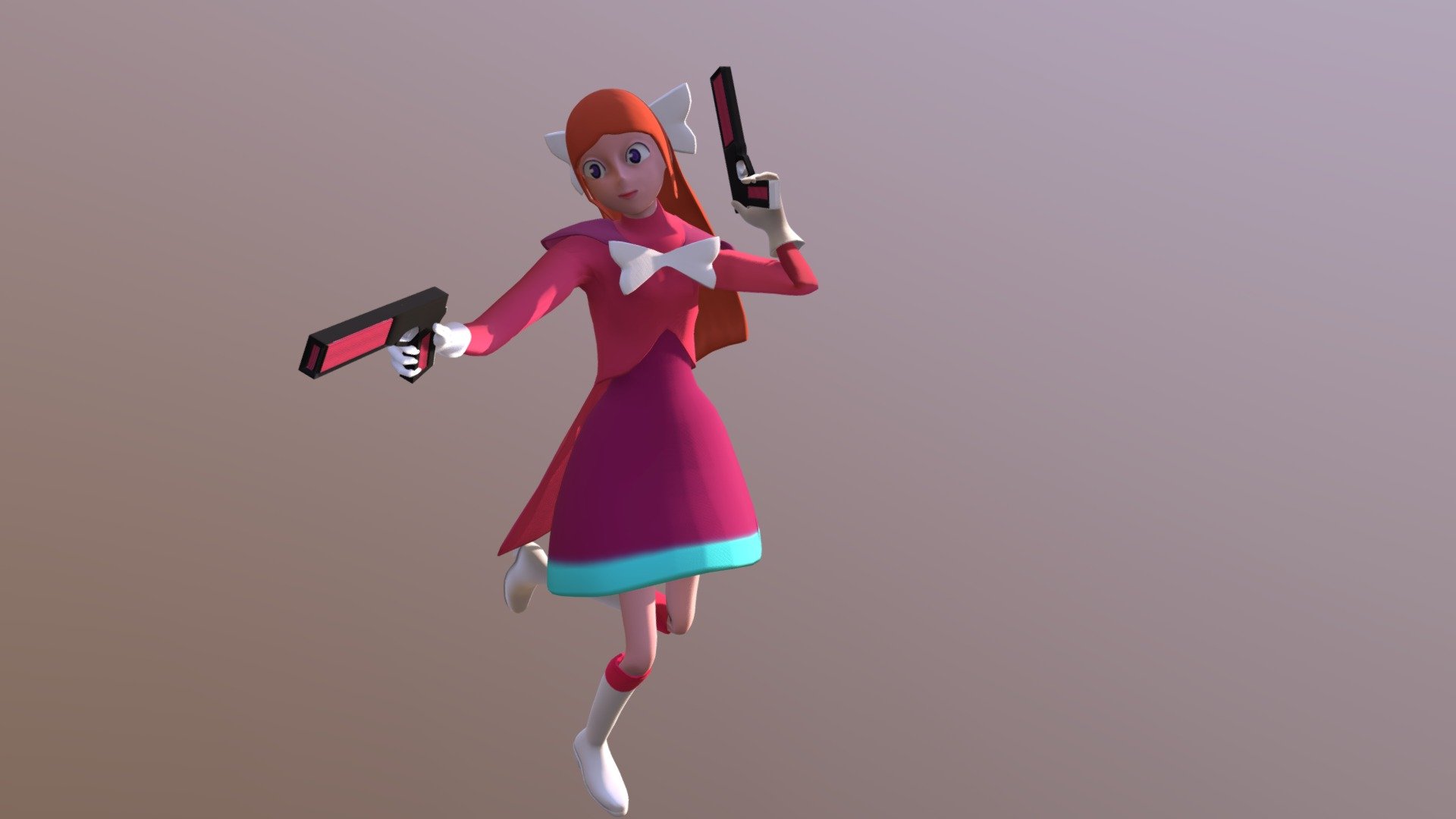 Magical Gun Girl - 3D model by KtheKat [fe41180] - Sketchfab