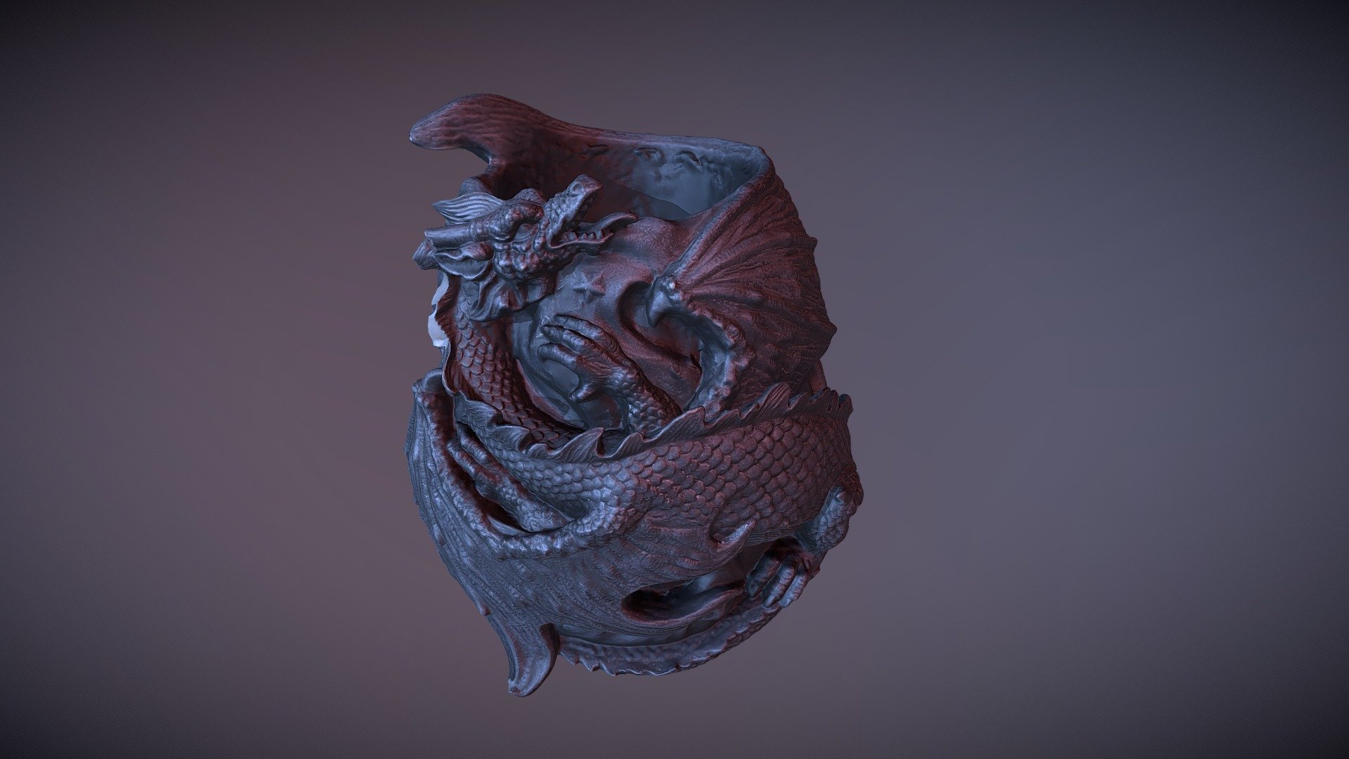 Pot Dragon - 3D model by flokr [fe41973] - Sketchfab