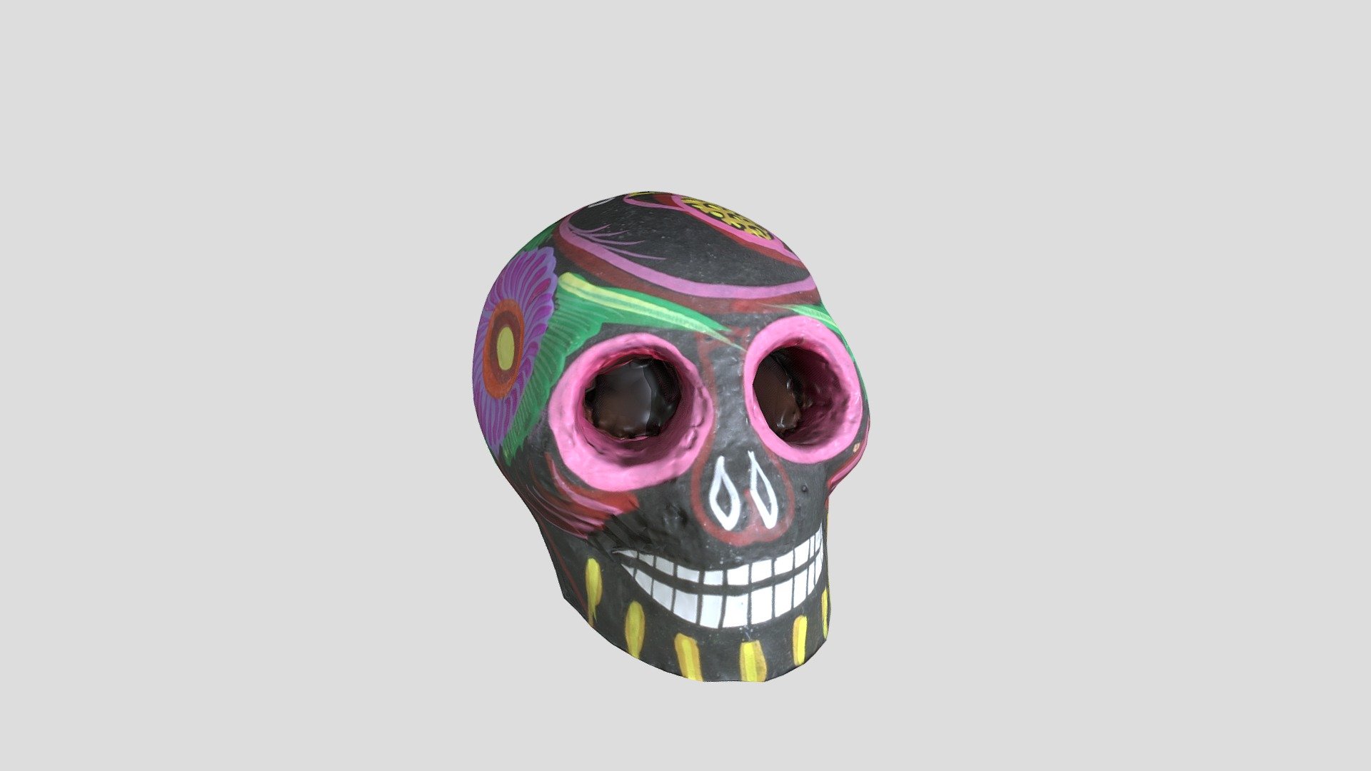 Painted Clay Skull - 3D model by aparisi [fe41ef6] - Sketchfab