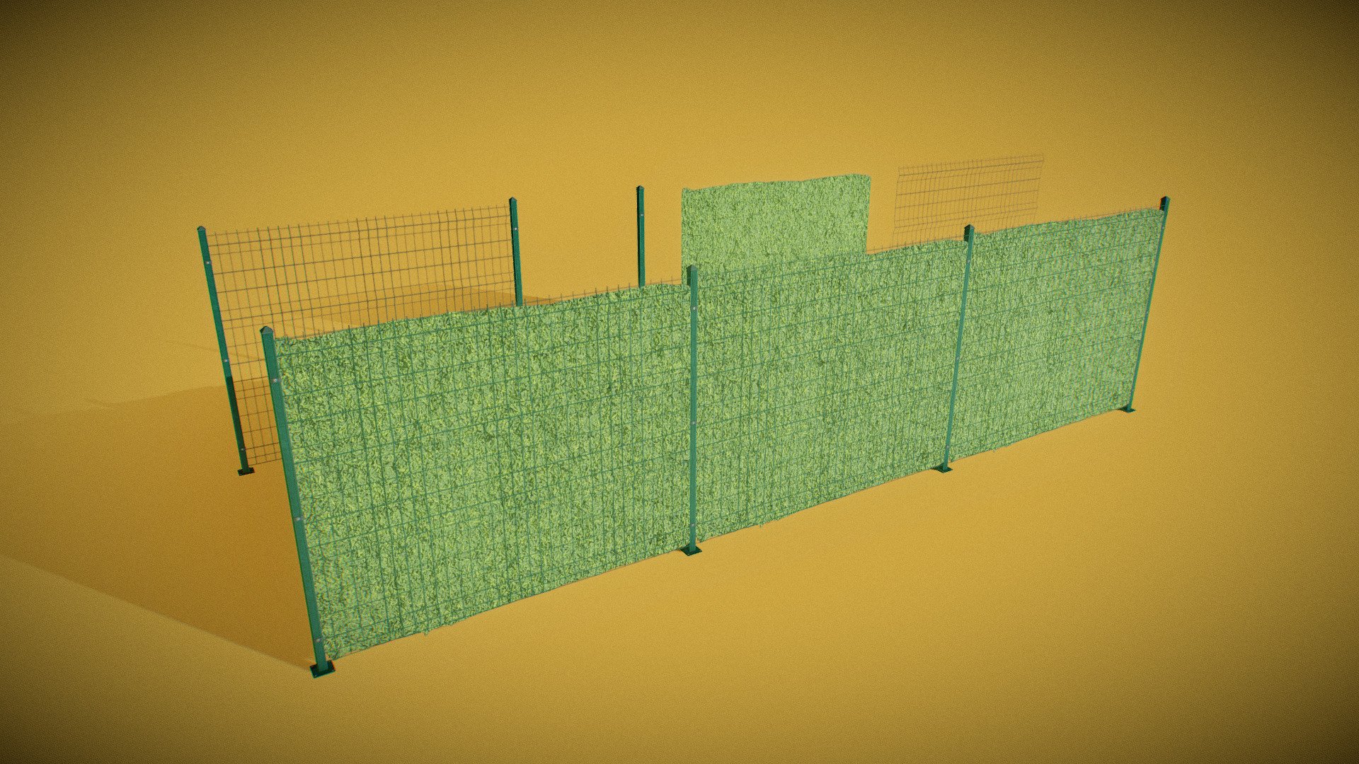 Modular Wire Fence & Privacy Screen Kit - 3D model by cankut (@cankutt ...