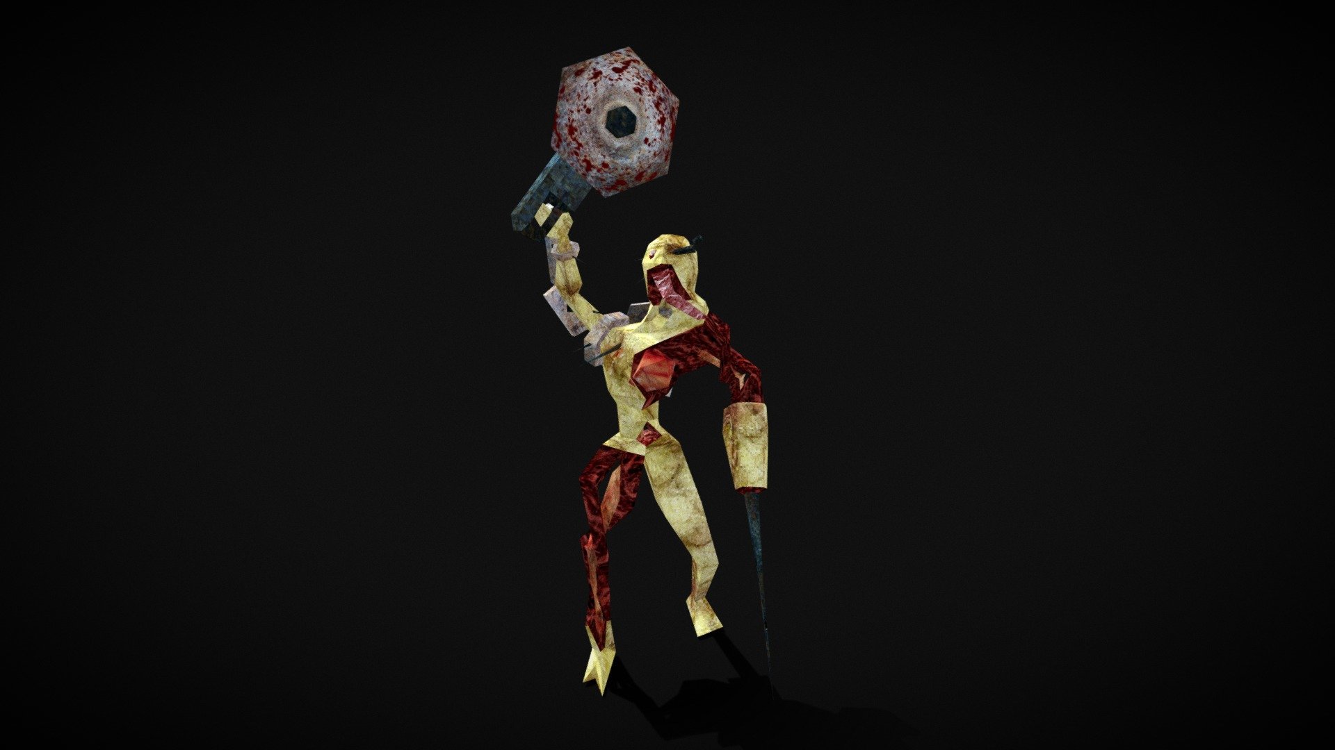 Zombie with a circular saw - 3D model by Skinner Space (@skinner_space ...