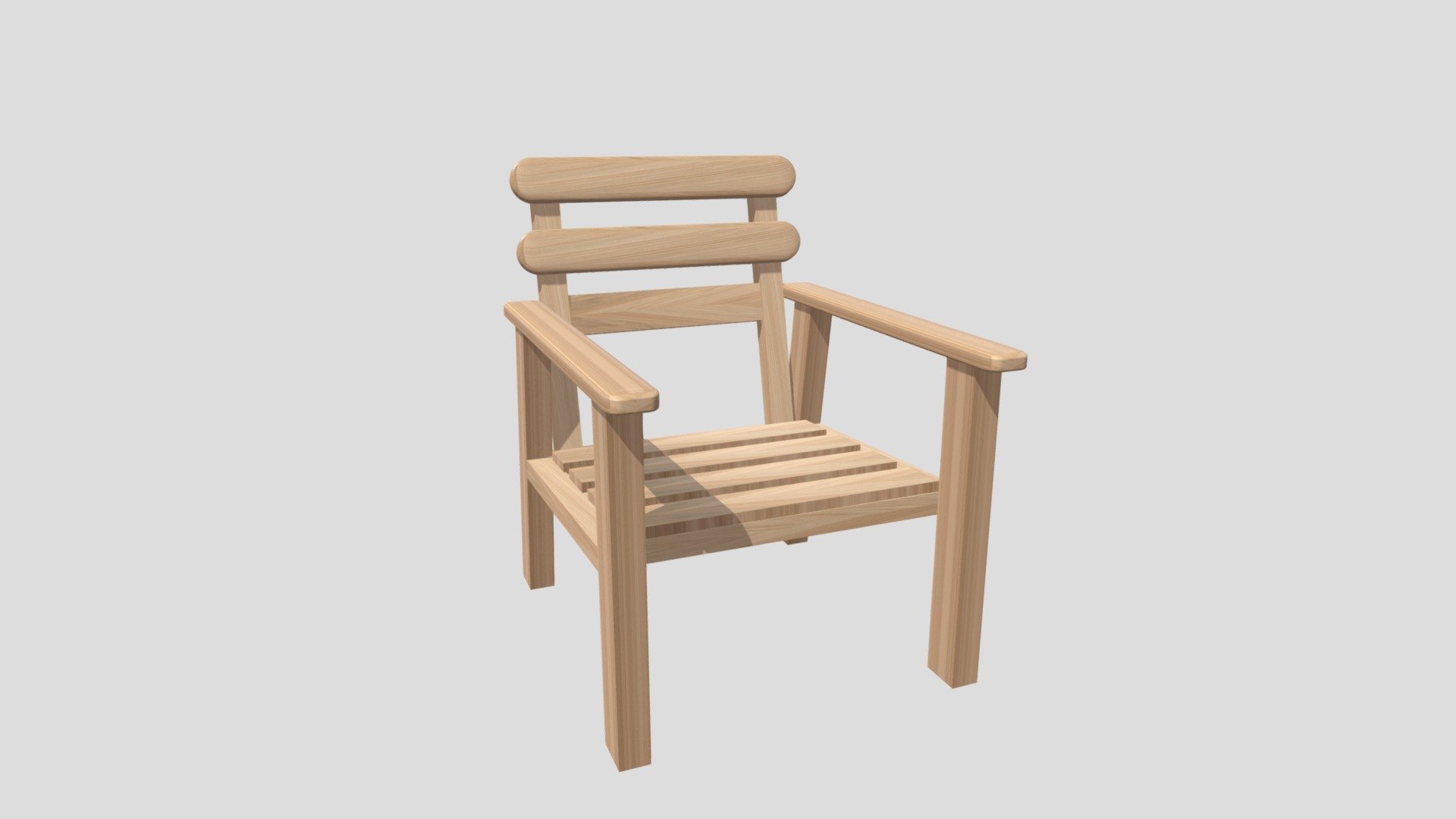 Wooden Simple Chair - Download Free 3D model by valouria (@valouriaonly ...
