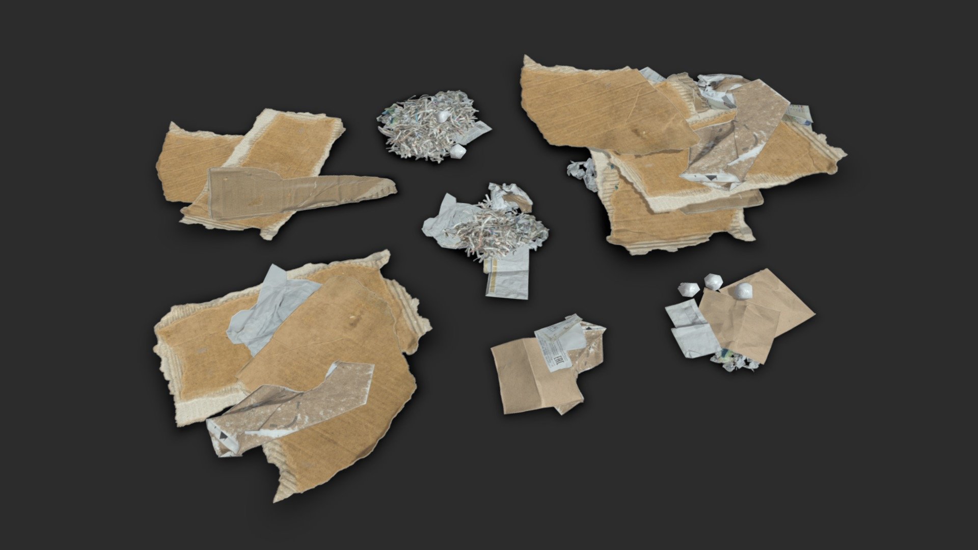 Paper Debris Set 1 - Buy Royalty Free 3D model by KangaroOz 3D ...