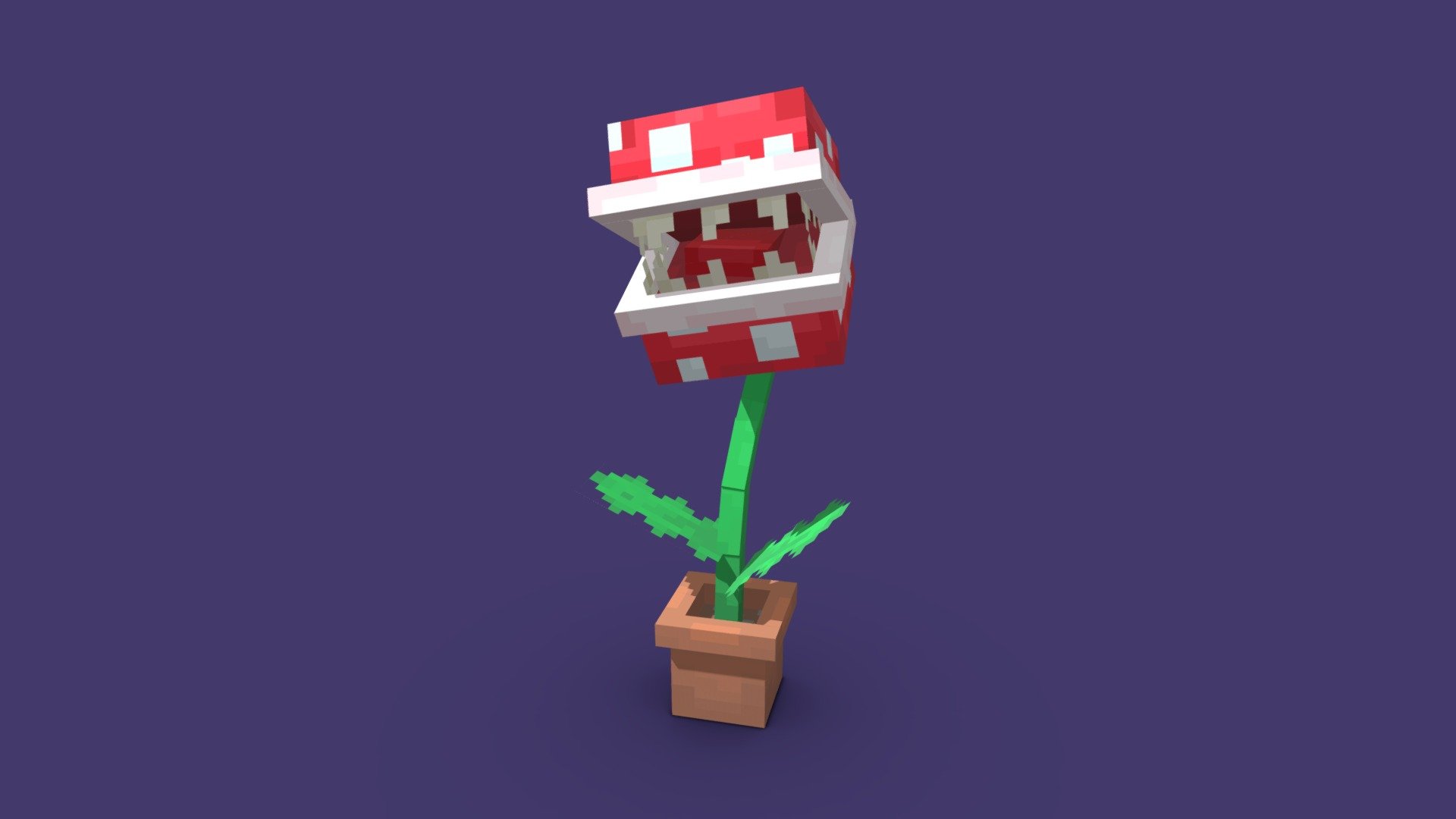 [MINECRAFT] Mario Piranha plant - 3D model by ounzi [fe4a4f0] - Sketchfab