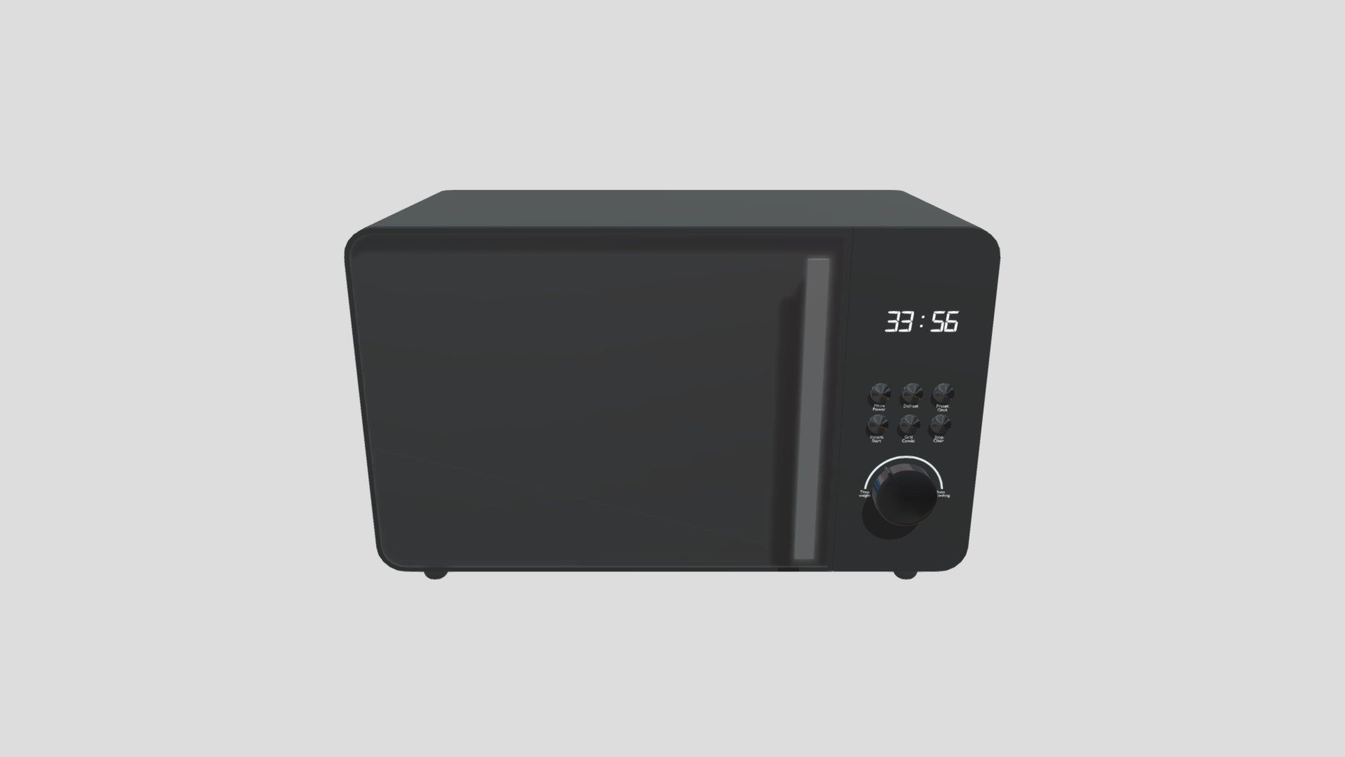 3D microwave 3D Model - Black Free 3D model - Download Free 3D model by ...