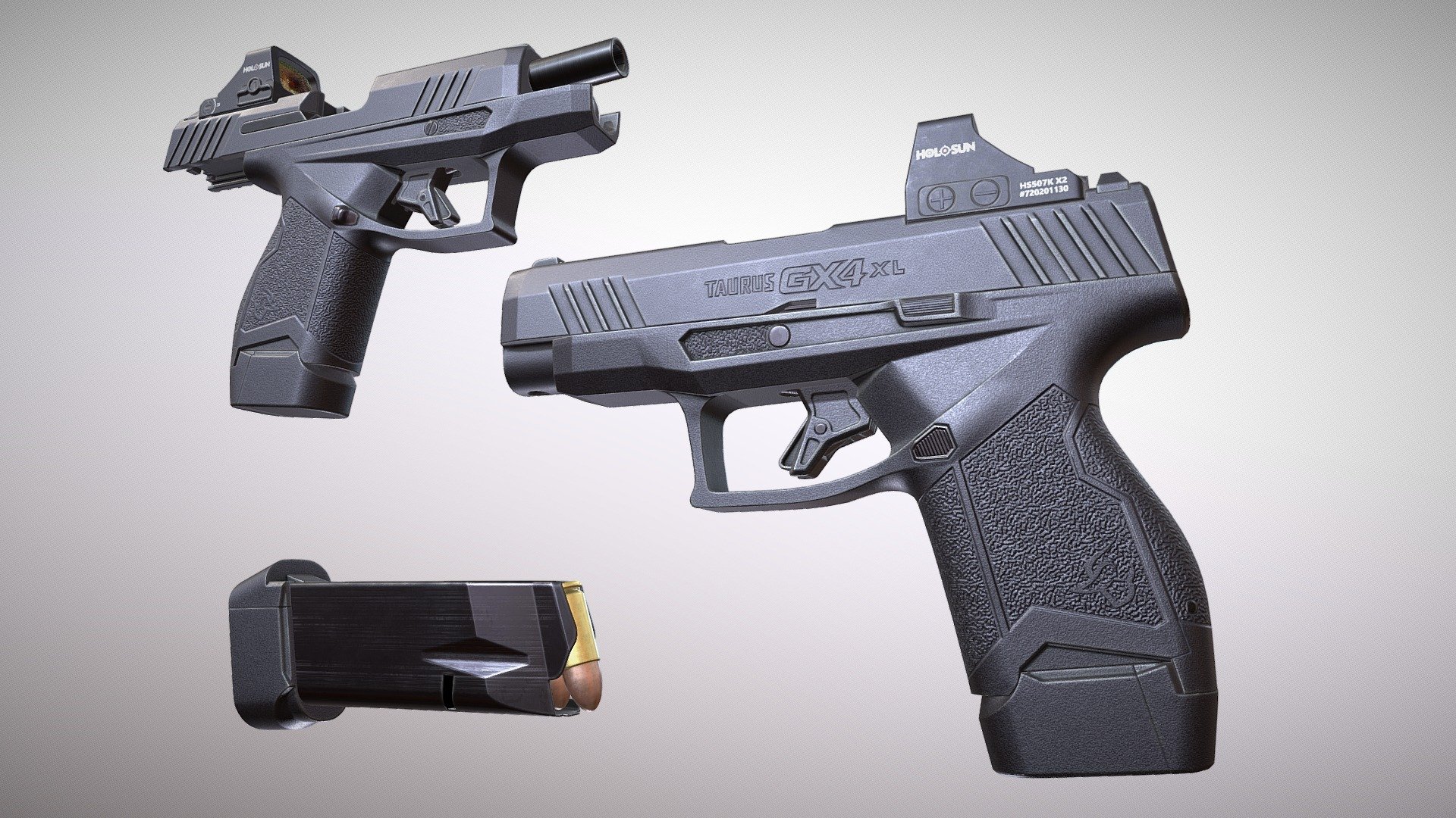 Taurus Gx4 XL with holosun hs507k x2 - Buy Royalty Free 3D model by Wallerion [fe4f369 ...