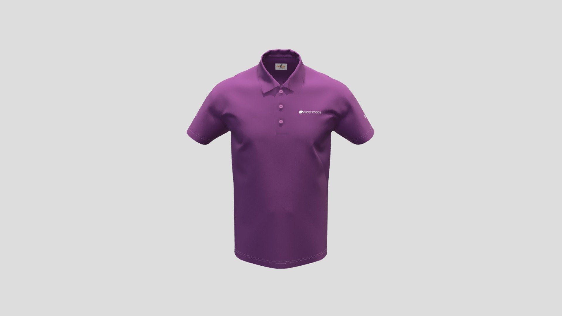 Playera Tipo Polo Morada PH Experiences - Download Free 3D model by ...