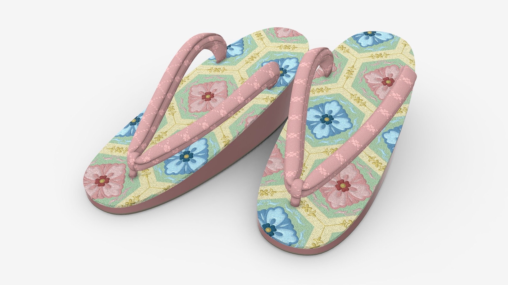Japanese Zori Sandals 01 - Buy Royalty Free 3D model by HQ3DMOD ...