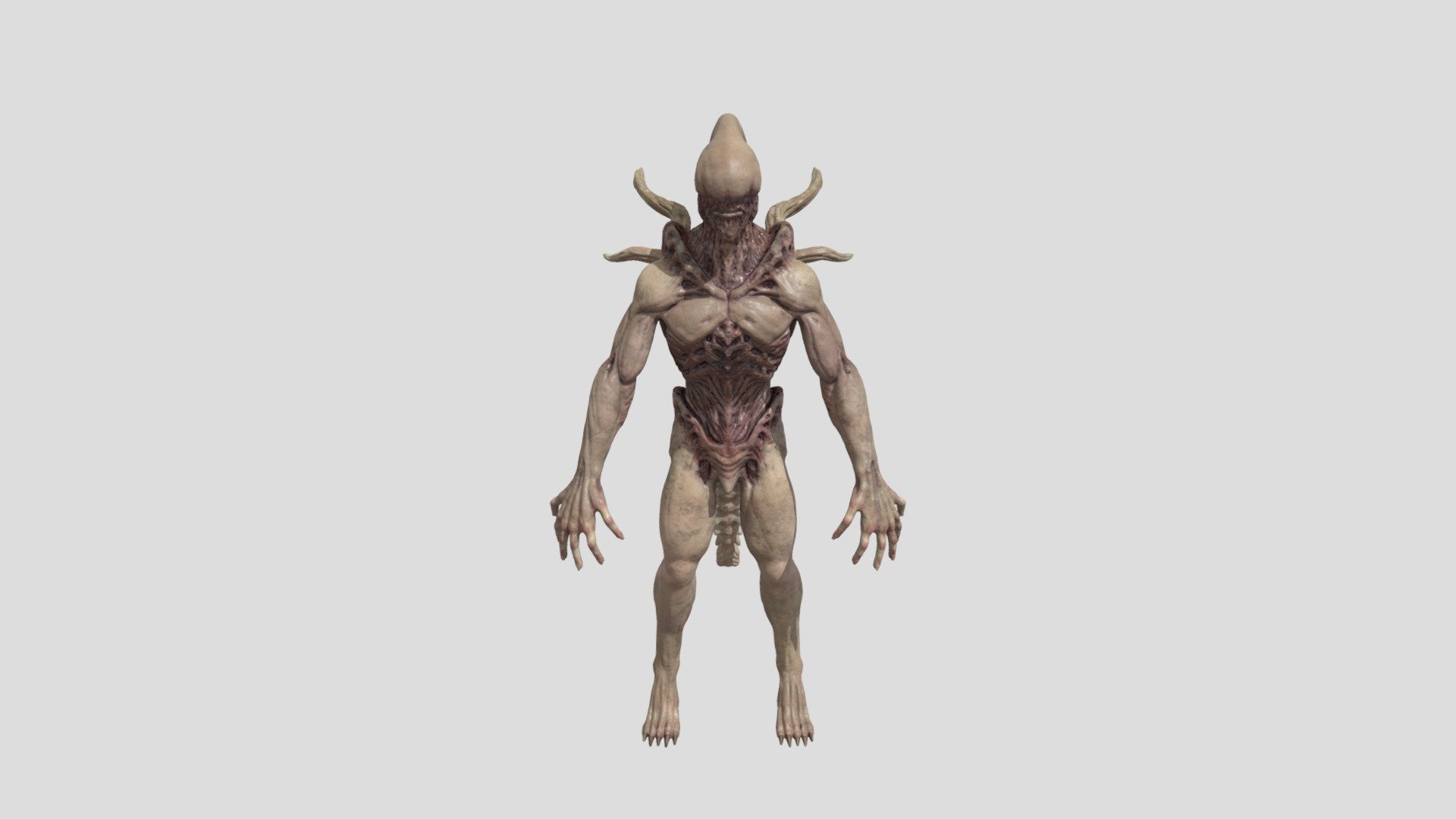 Albino humanoid Alien - 3D model by Digital.Dope [fe554ca] - Sketchfab