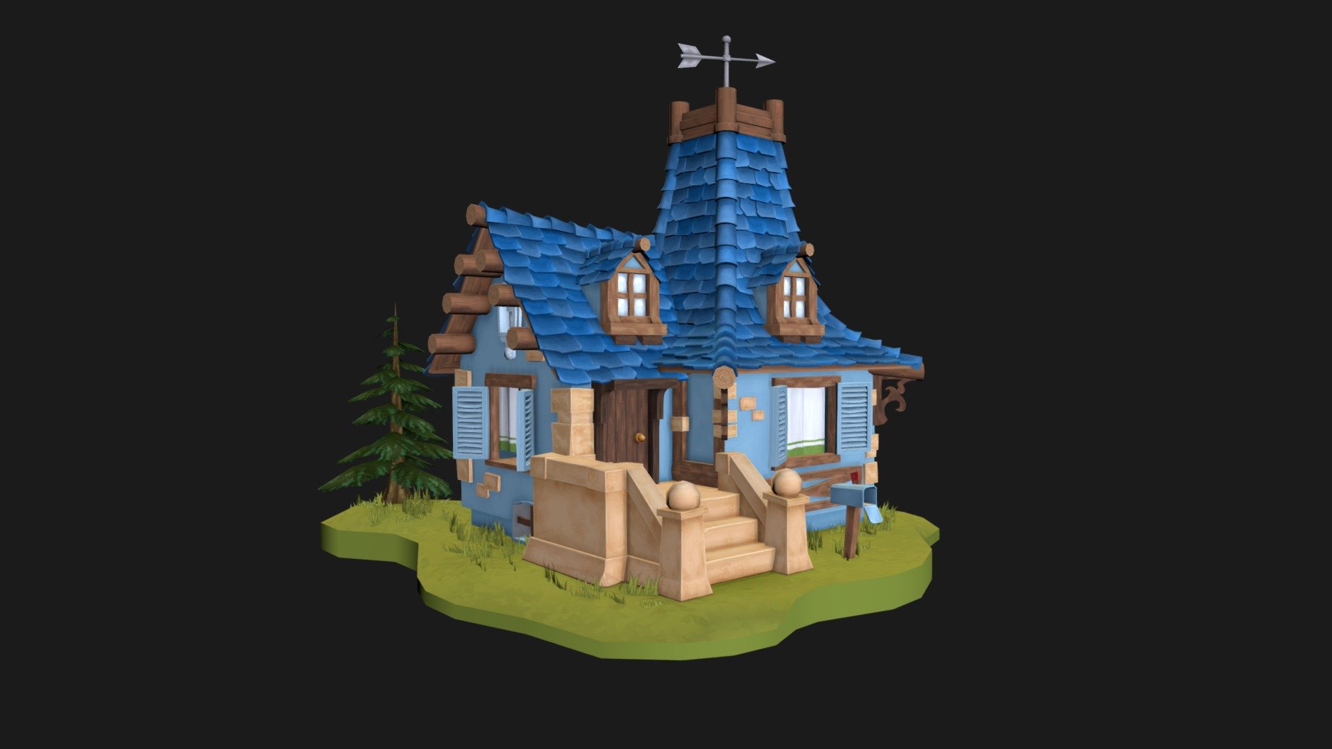 Cottage - 3D model by lexyliu [fe55fd5] - Sketchfab
