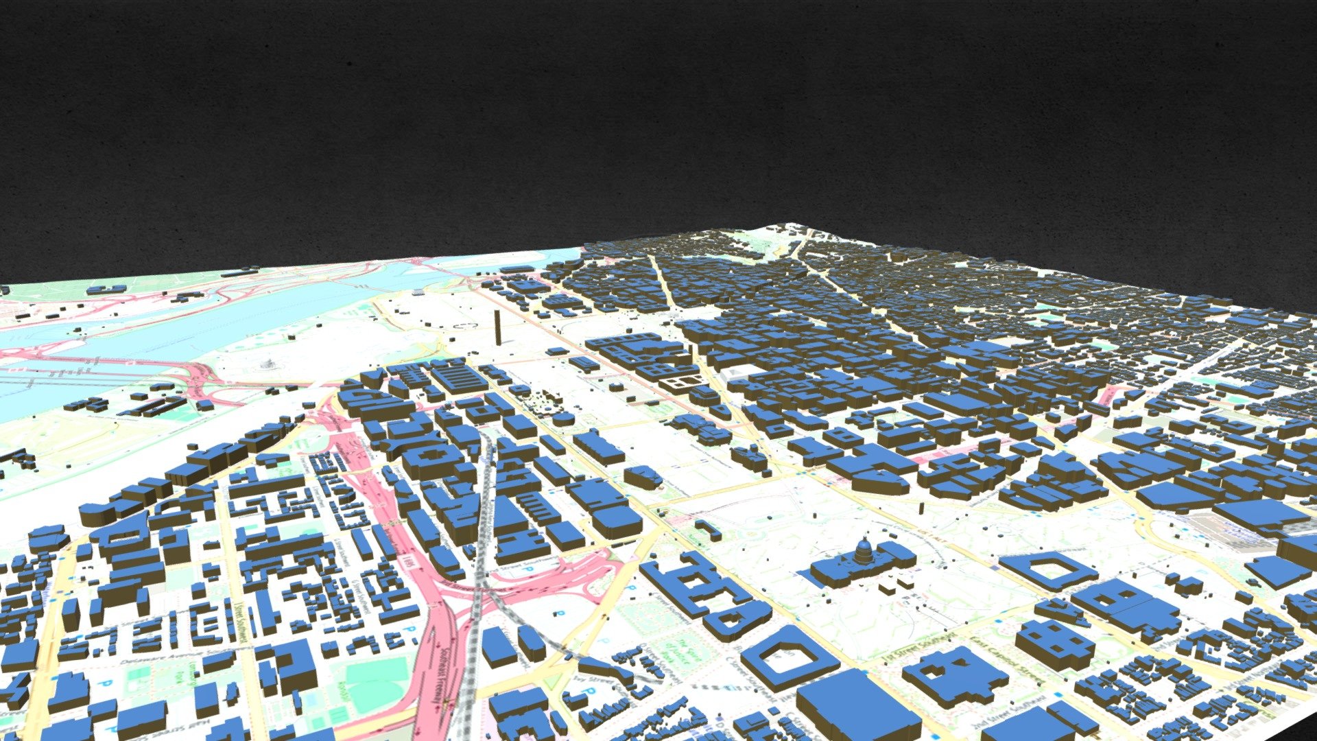 Washington, D.C. Open Street Maps - Buy Royalty Free 3D model by حسان ...