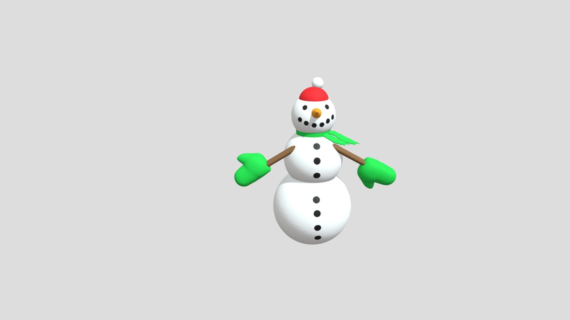 A snowman - Download Free 3D model by jaden (@jad3nn.) [fe5aefa ...